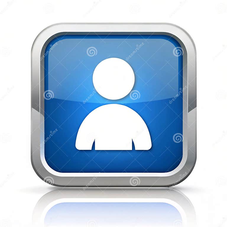 Classic Myspace Profile Symbol in Blue for Web and App Interface ...