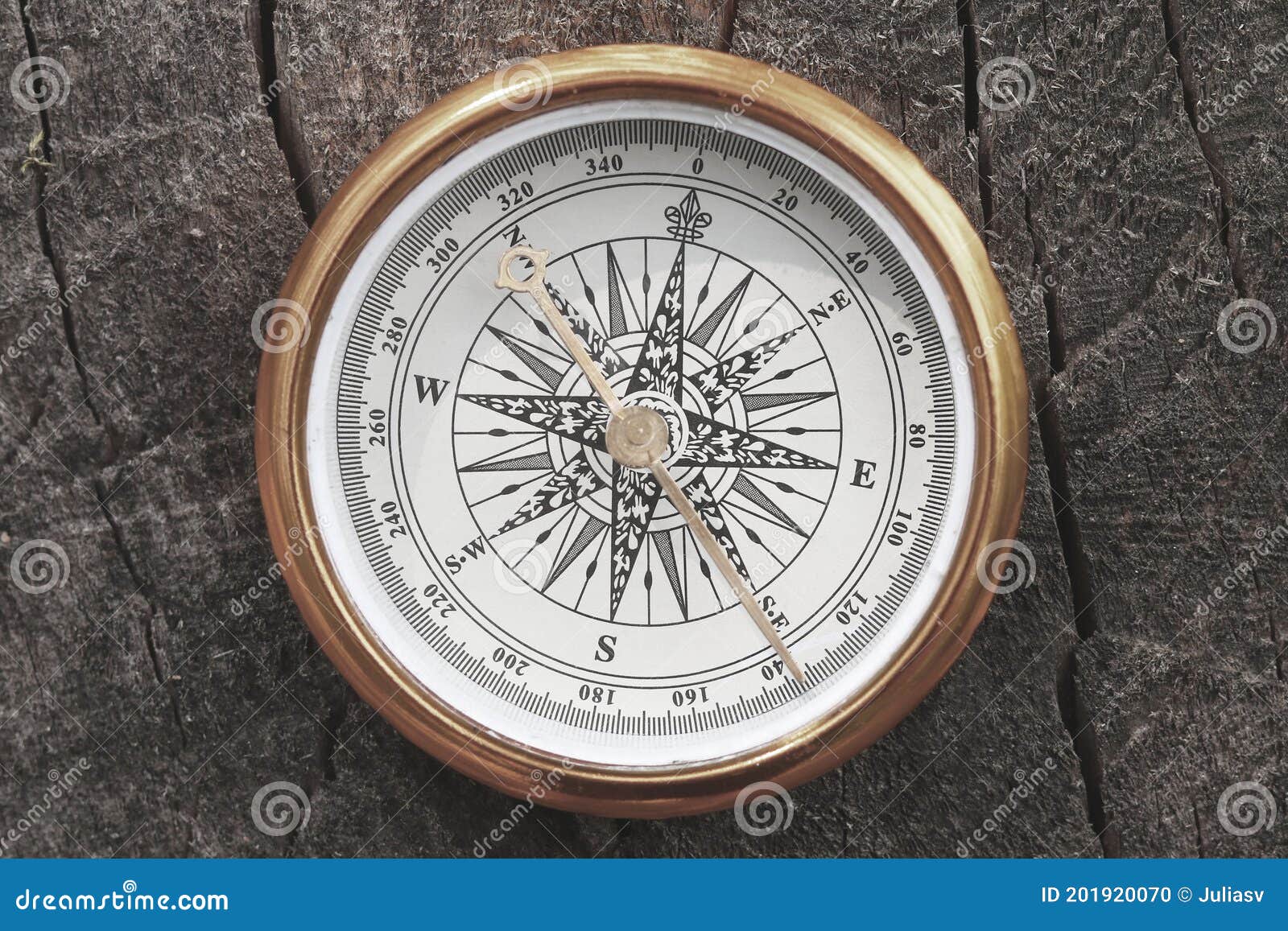 Classic Navigation Compass On Natural Background As Symbol Of Tourism ...