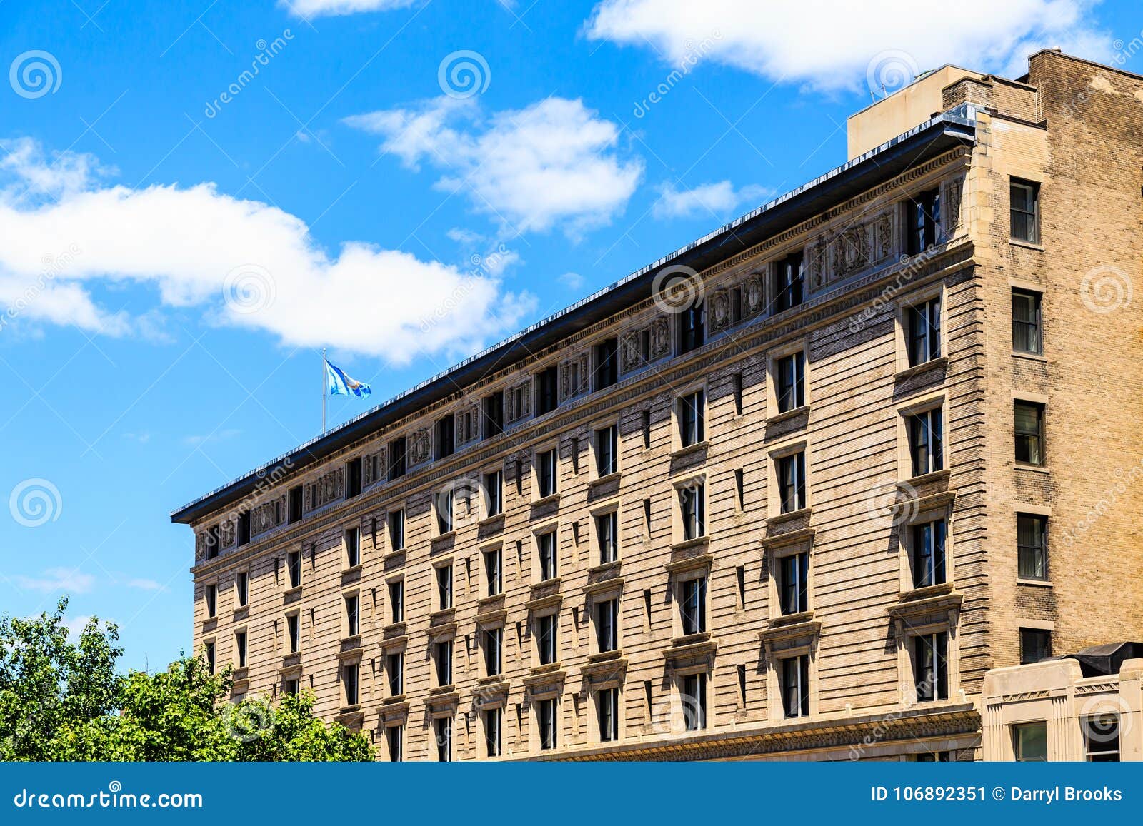 Old Brown Brick Building stock image. Image of classic - 106892351