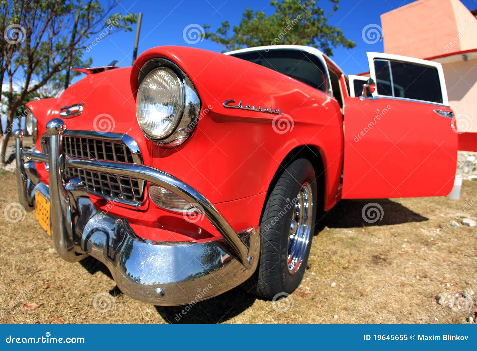 Classic Old Car is Red Color Editorial Image - Image of retro, outdoors ...