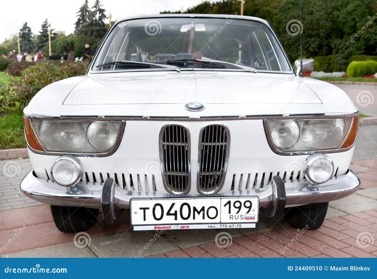 Classic Old Car White Front View Editorial Image - Image of automobile ...