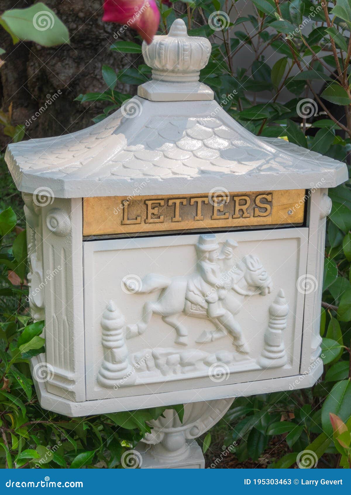 Classic decorative mailbox stock image. Image of countryside - 195303463