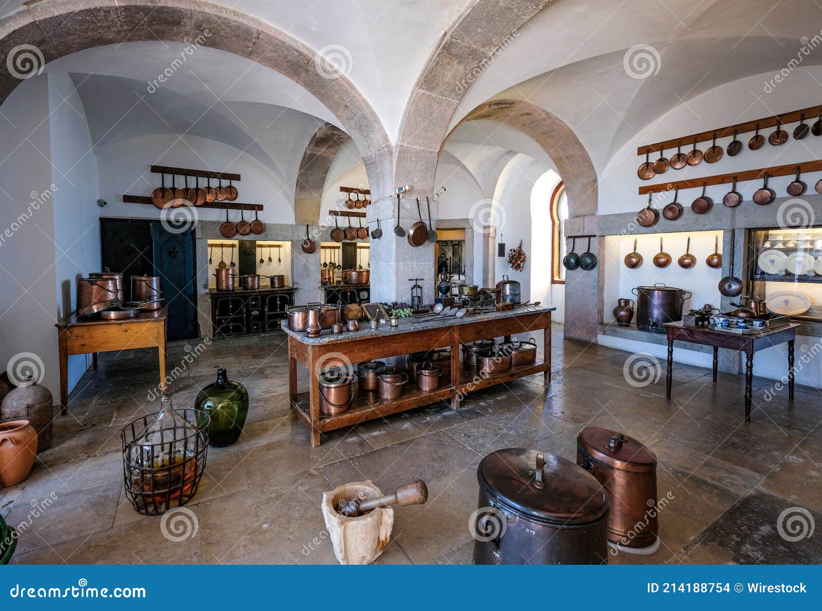 Classic Old Fashioned Kitchen Interior Editorial Stock Image - Image of ...