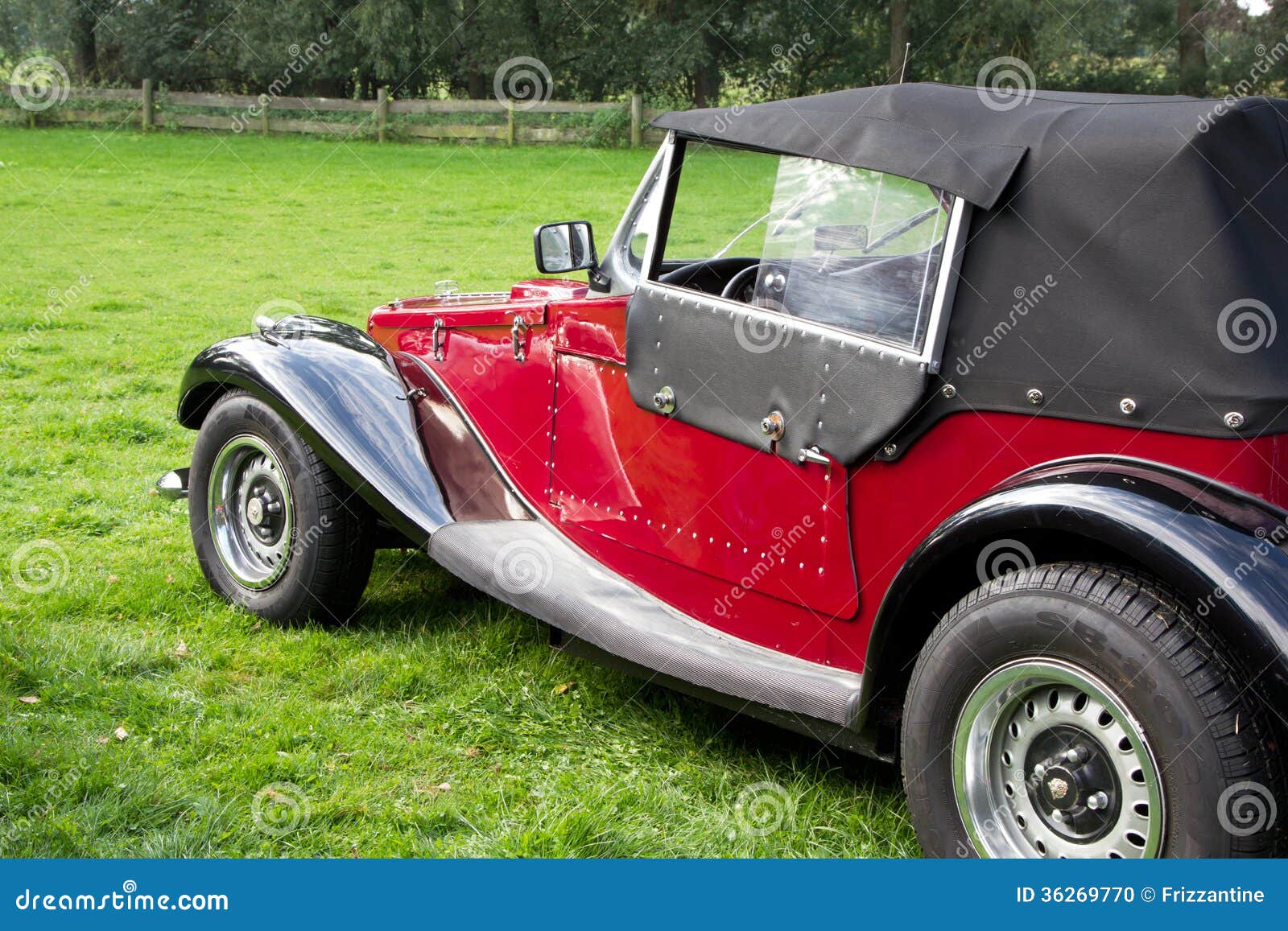 Classic old red car stock photo. Image of nostalgia, reflection - 36269770