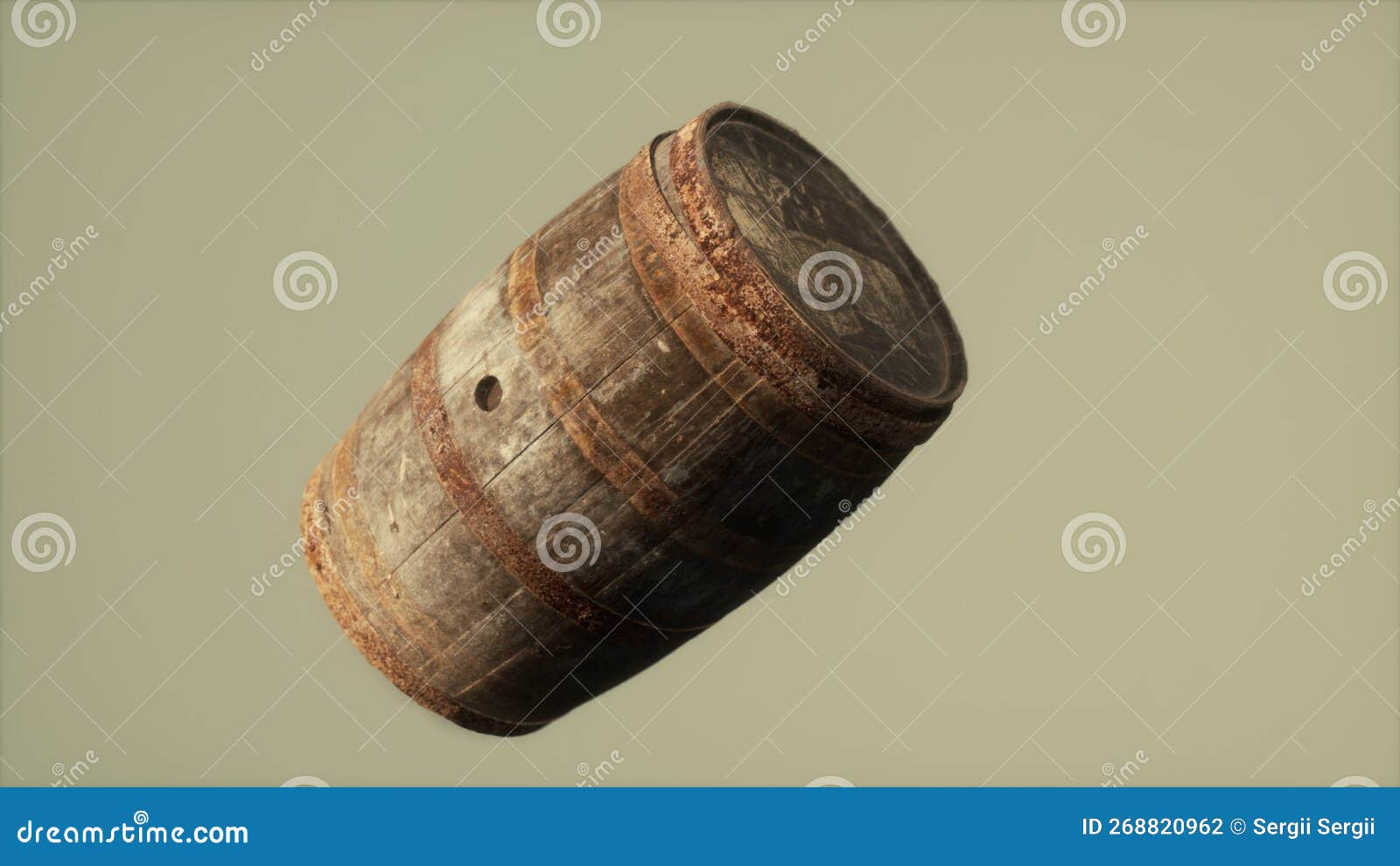 Classic Old Rusted Wooden Barrel Stock Photo - Image of storage, white ...