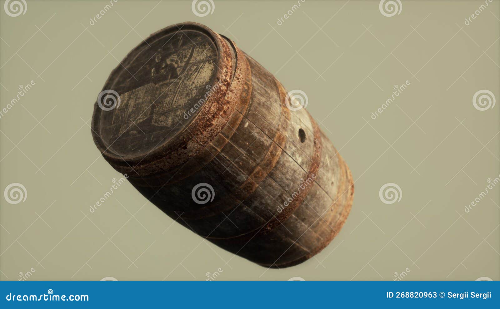 Classic Old Rusted Wooden Barrel Stock Image - Image of object, beer ...