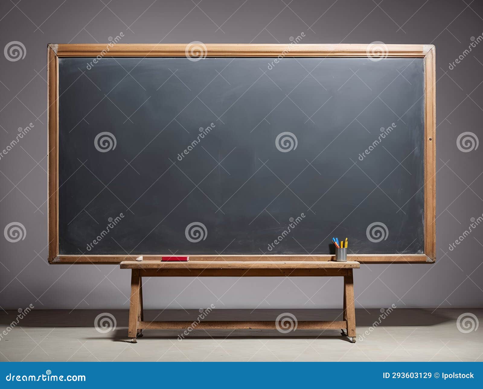 A Classic Empty Old-school Chalkboard. Perfect for Educational ...