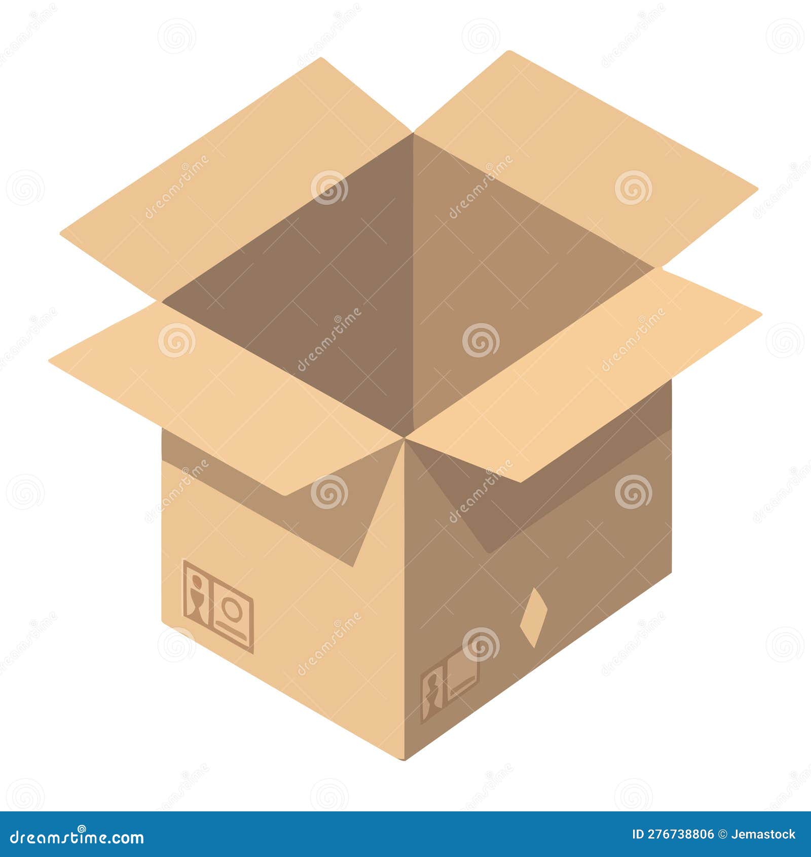 Classic Open Carton Box Packing Stock Vector - Illustration of design ...