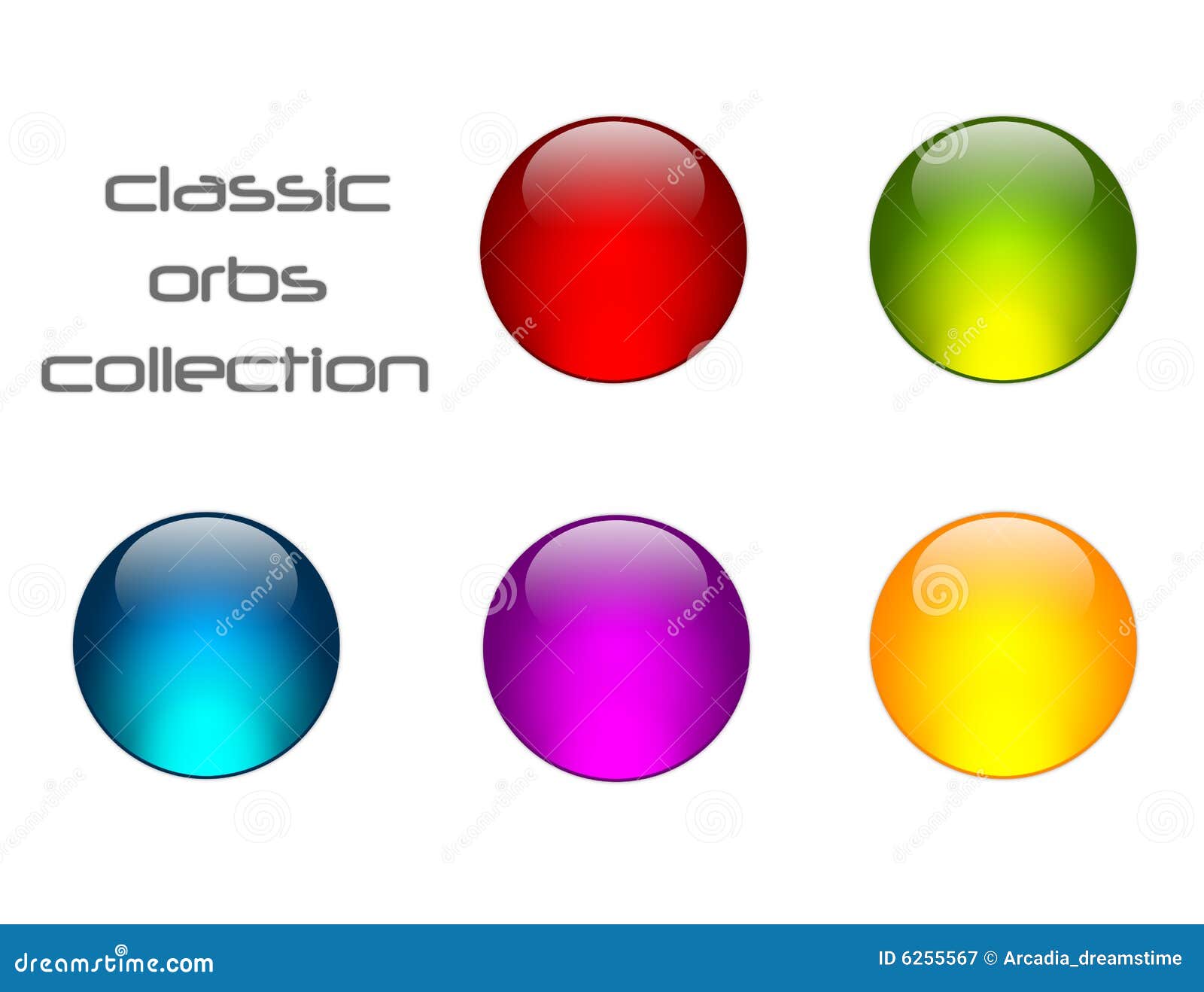Classic Orbs Collection stock illustration. Illustration of shiny - 6255567