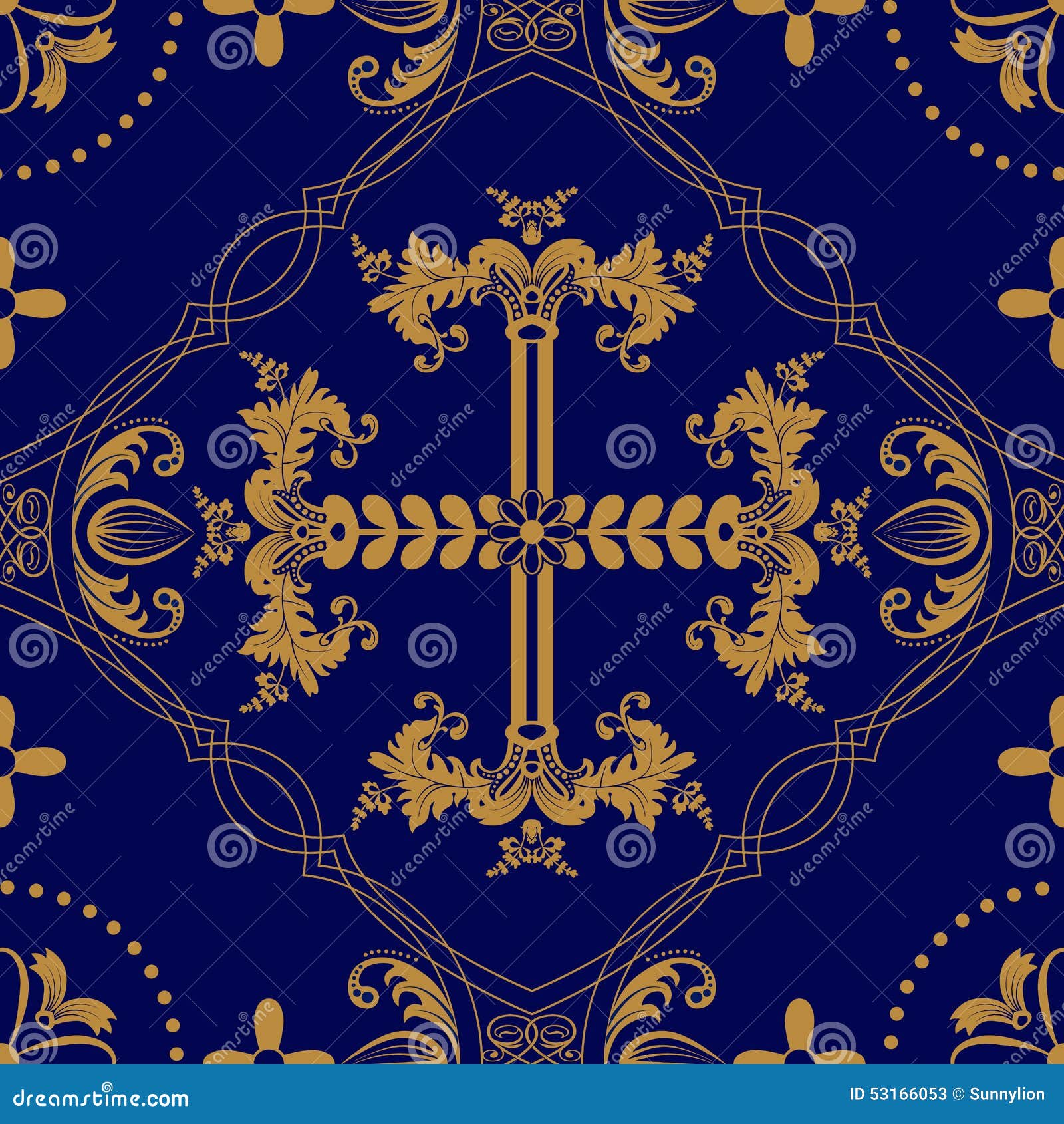 Classic Orthodox Seamless Pattern Stock Vector - Illustration of ...
