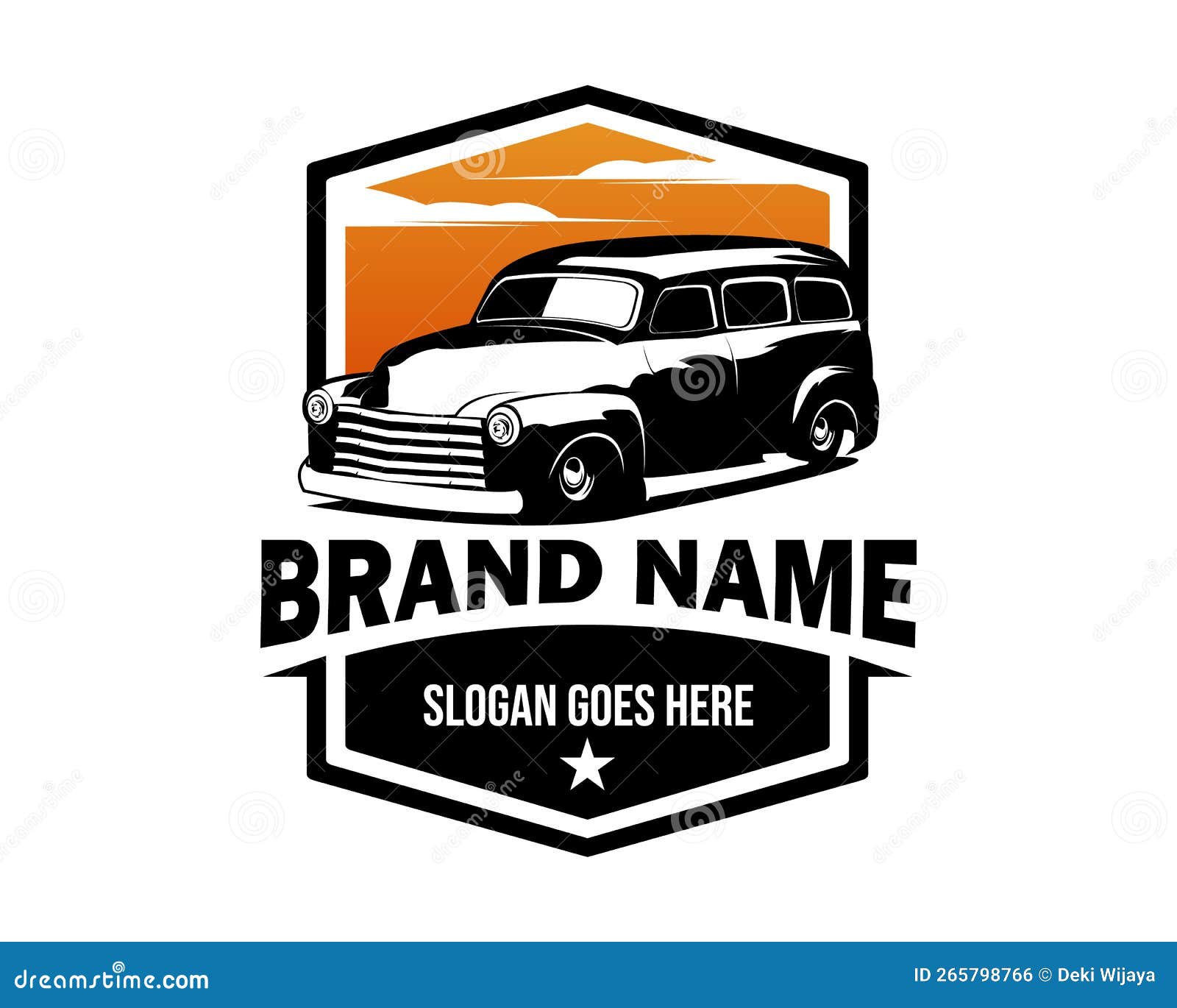 Classic Panel Truck Illustration Logo. Easy To Use and Highly ... Classic Panel Truck Illustration Logo. Easy To Use and Highly ...