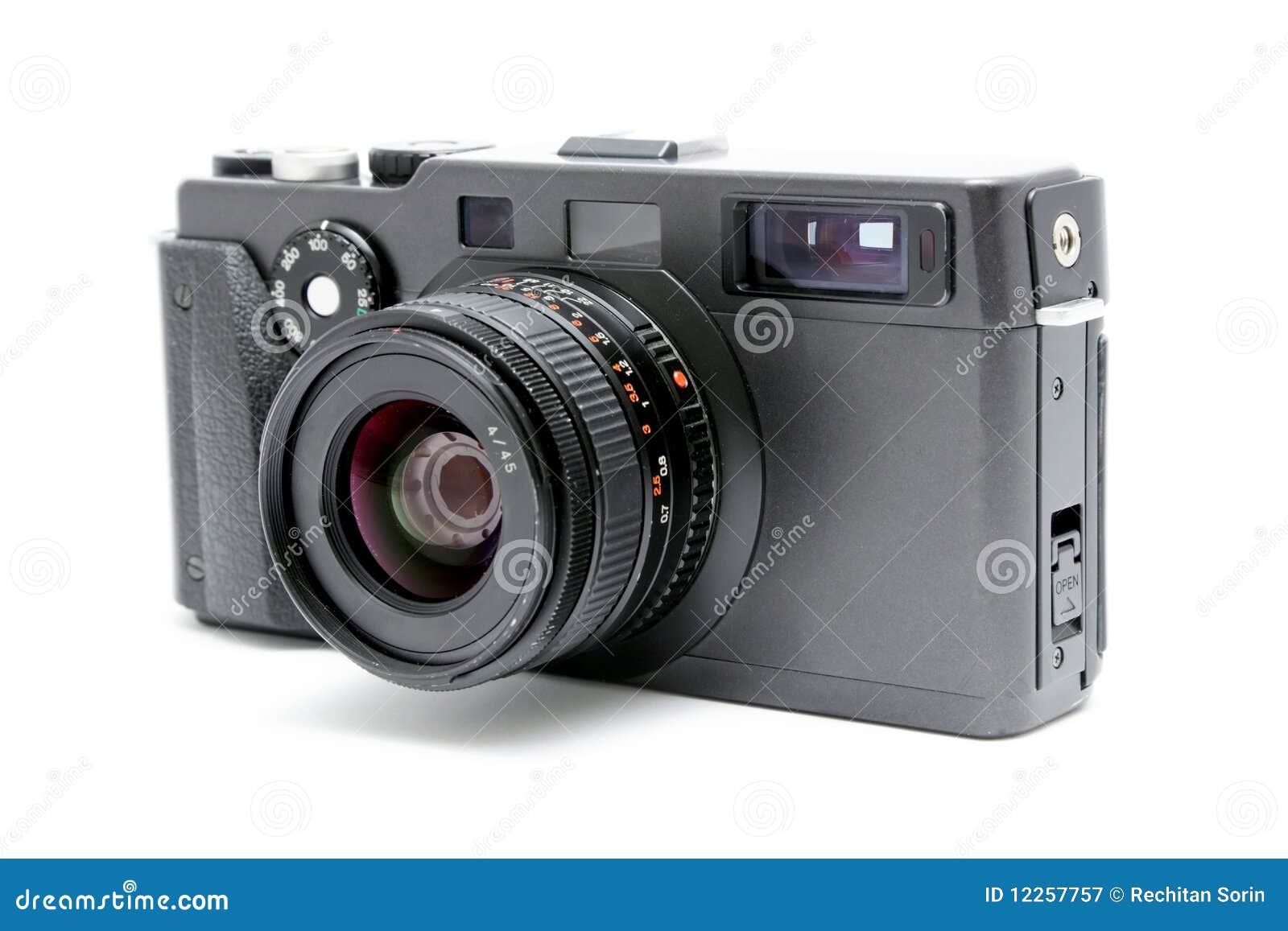 Classic panoramic camera stock image. Image of macro - 12257757