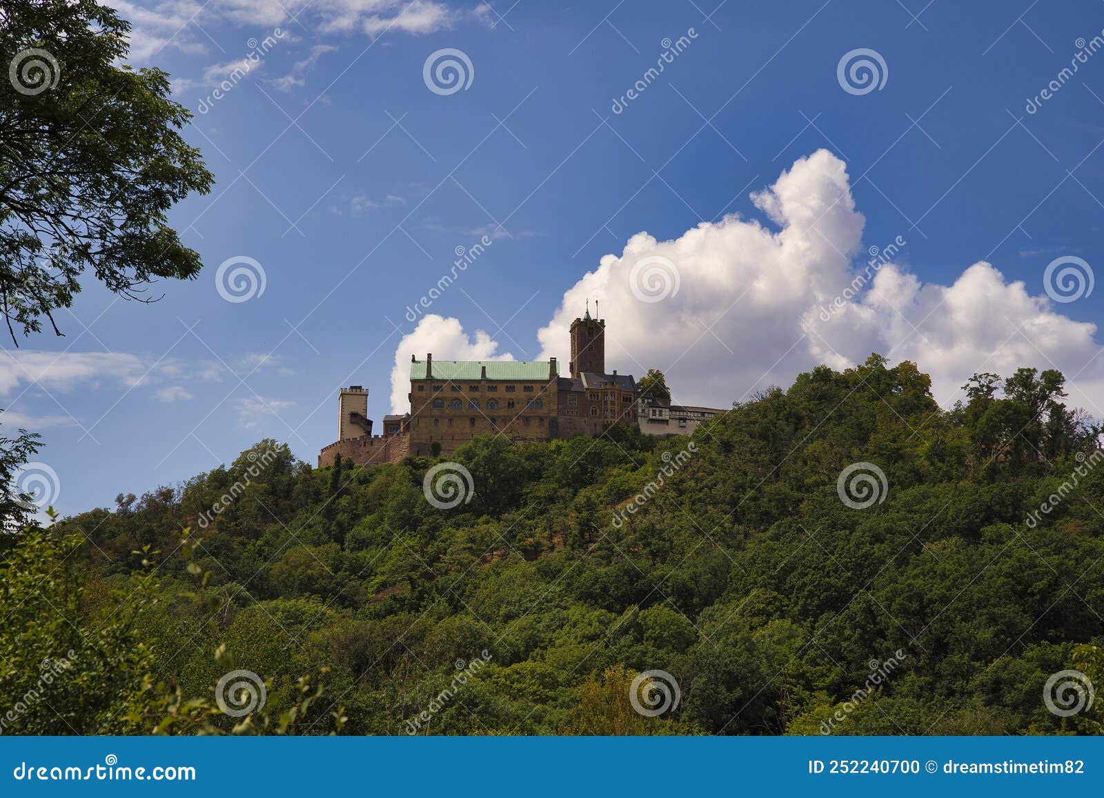 Classic Panoramic View of Wartburg Castle in the Thuringian Forest Near ...