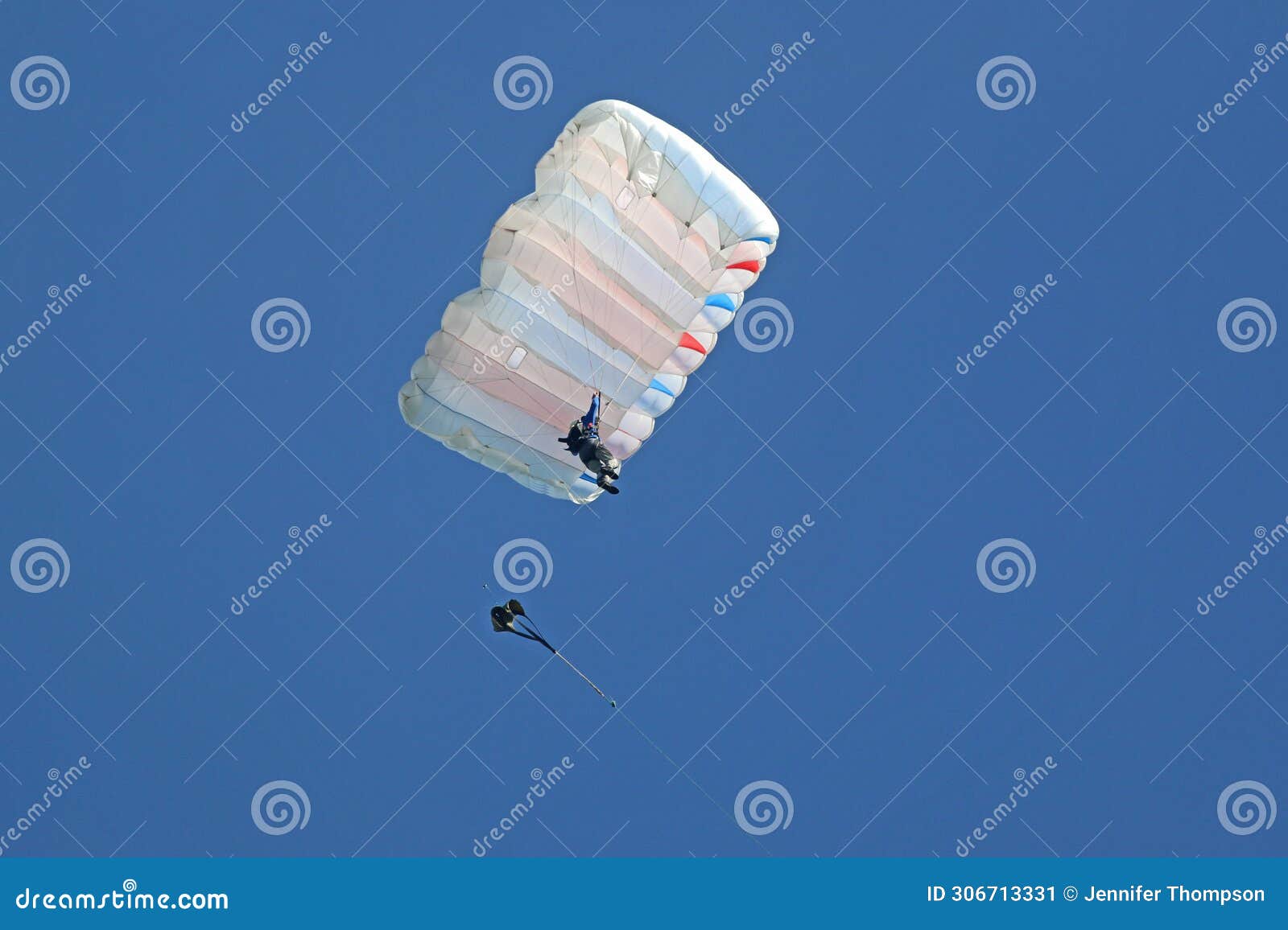 Classic Paraglider Being Towed by a Winch Stock Image - Image of ...