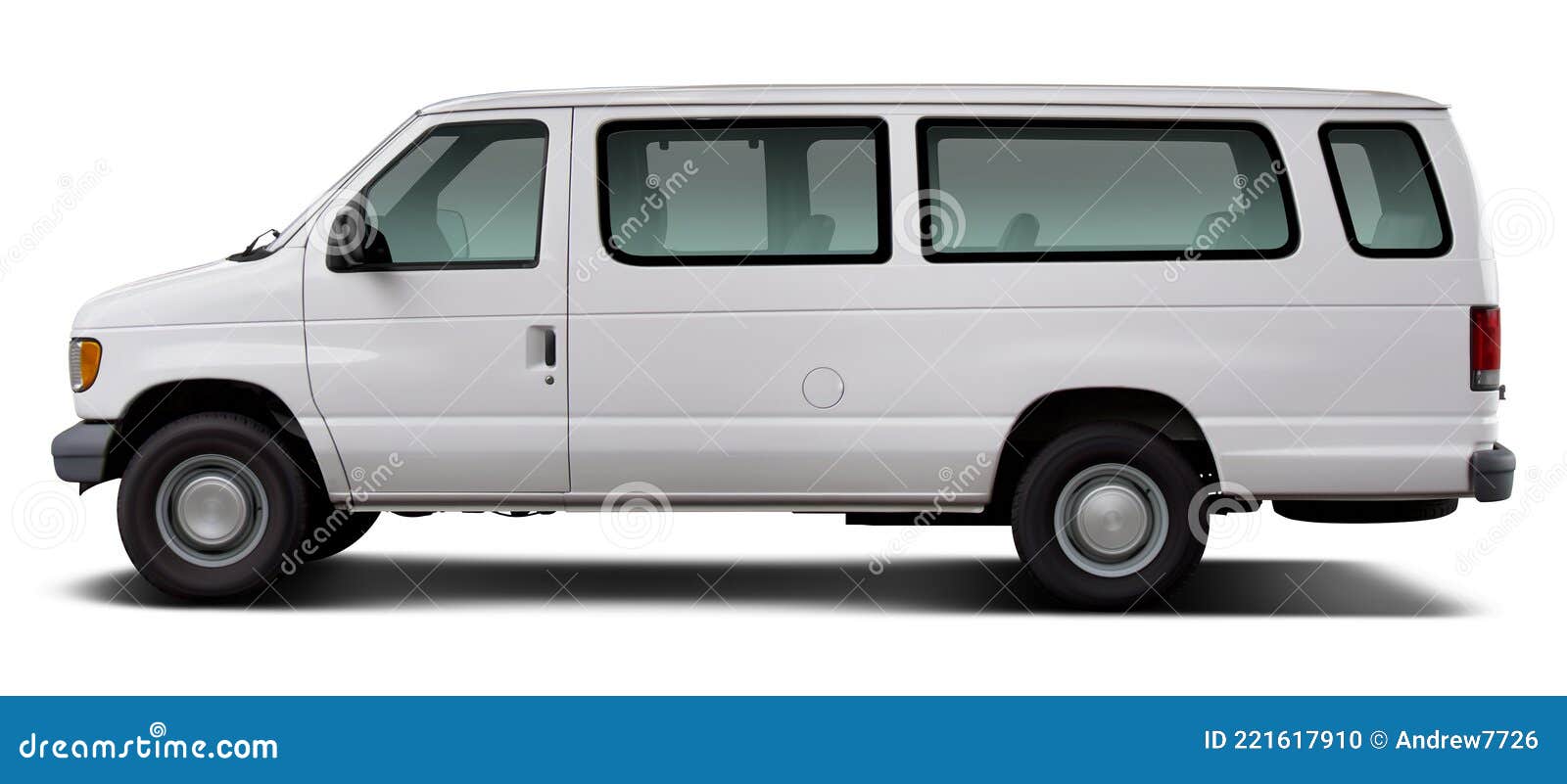 Classic Passenger Minibus in White. Stock Photo - Image of side, view ...