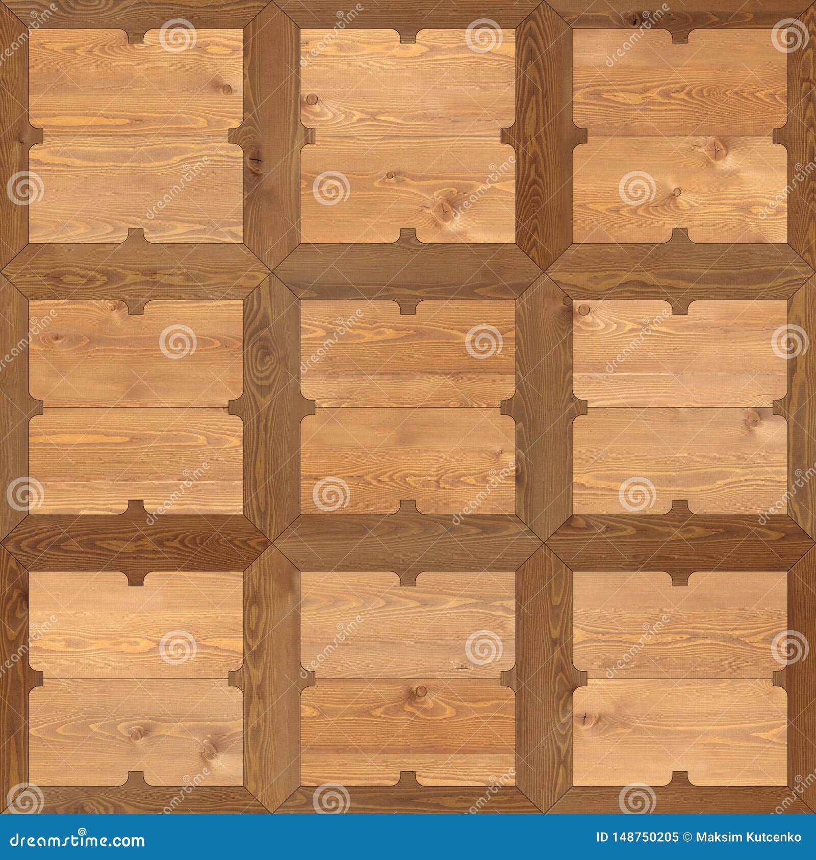 Classic Pattern Parquet of Natural Wood Seamless Texture Stock ...