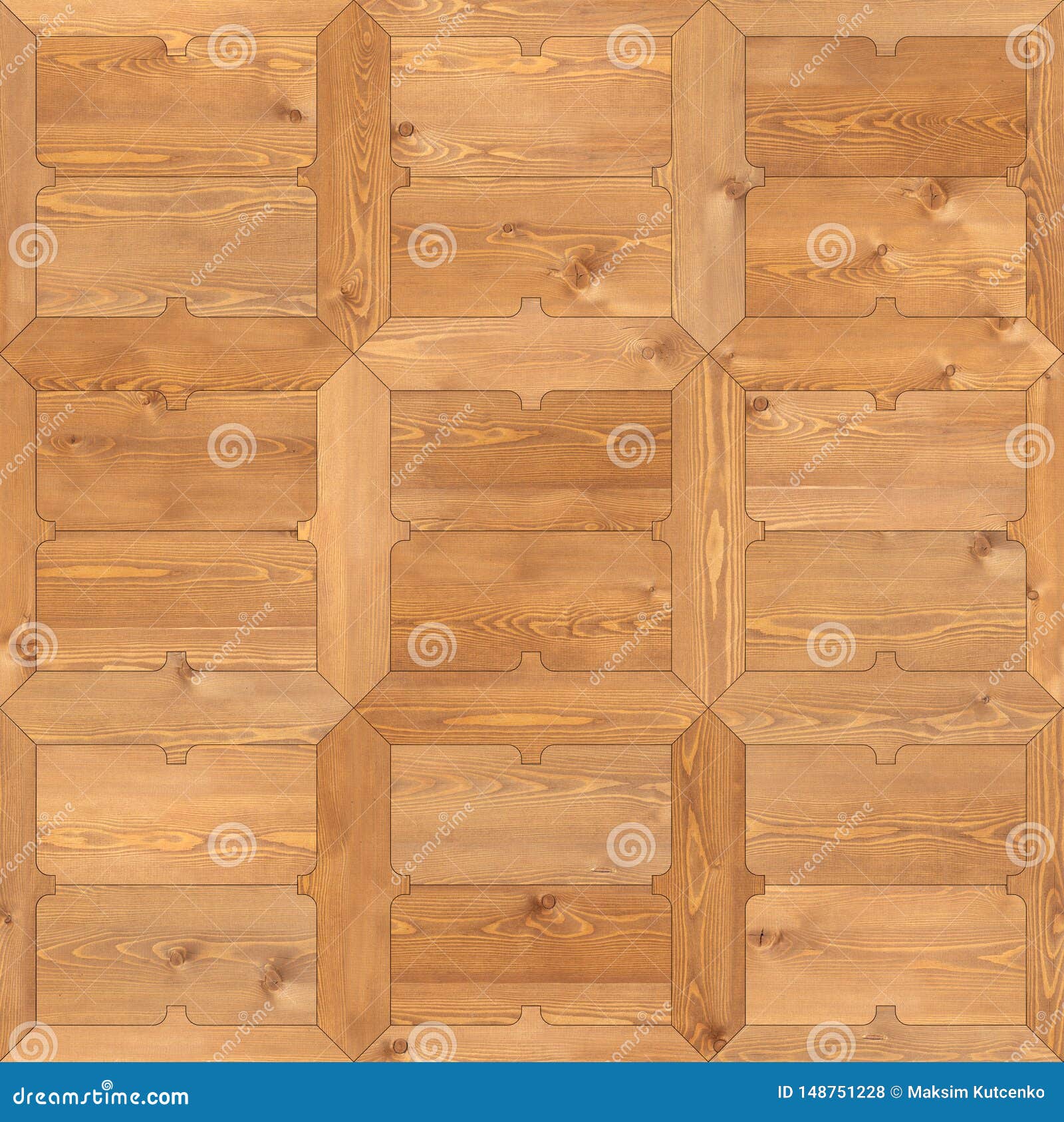 Classic Pattern Parquet of Natural Wood Seamless Texture Stock Photo ...