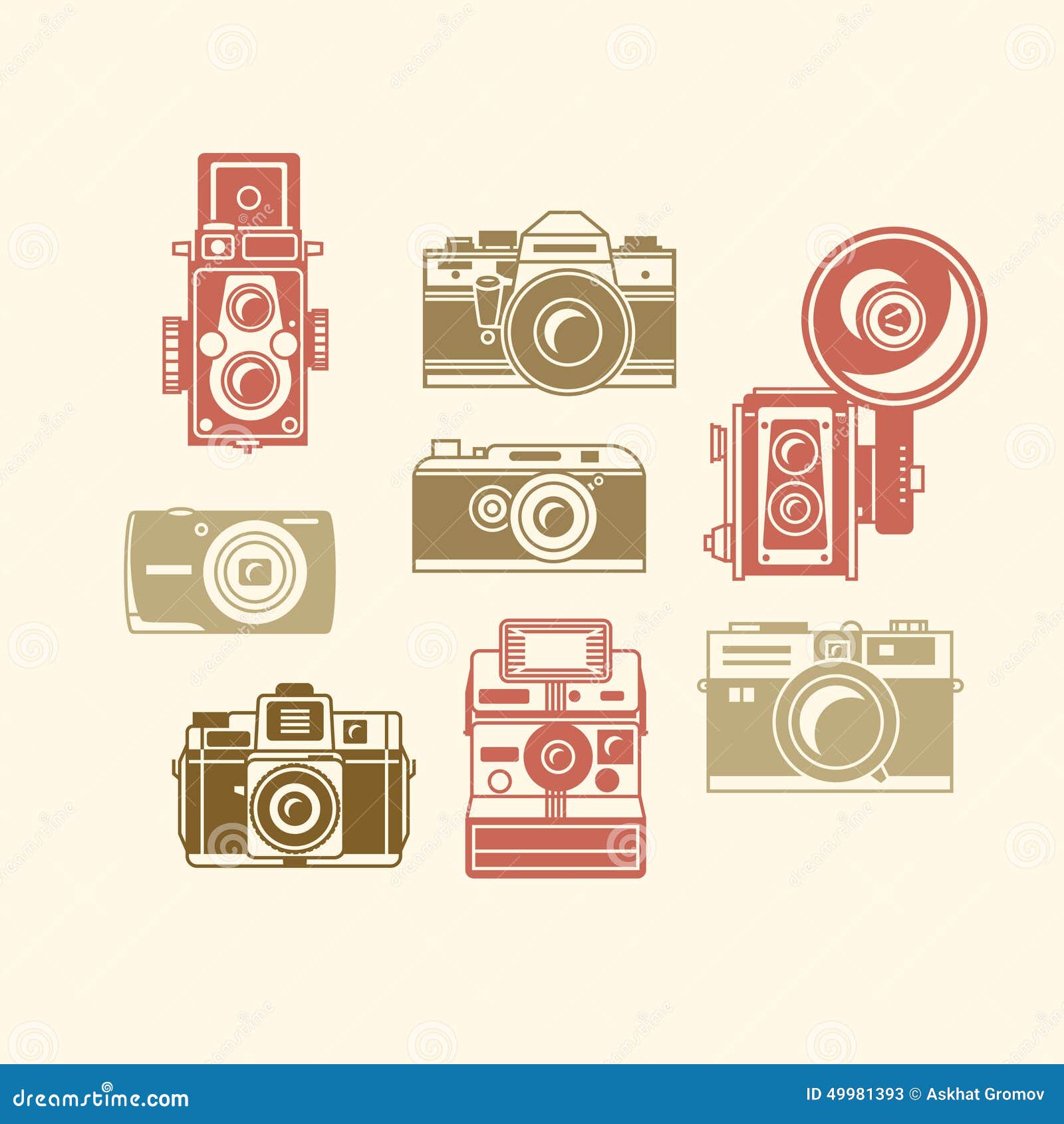 Classic photo camera icons stock vector. Illustration of concept - 49981393