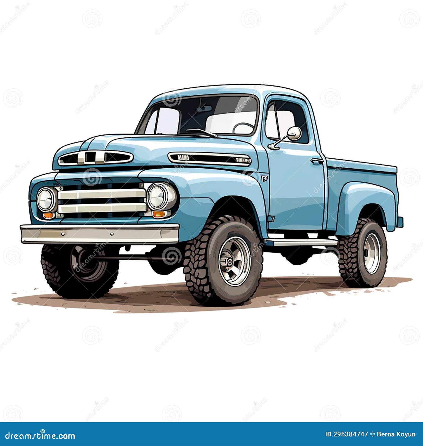 Classic Pickup Truck in Pristine Condition Stock Illustration ...