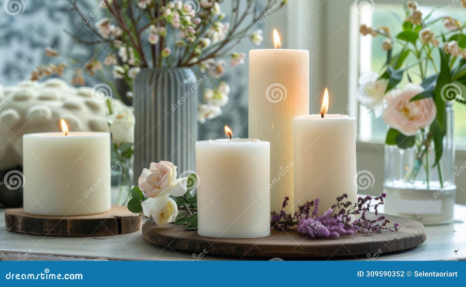 Classic Pillar Aromatic Candles for Timeless Elegance Stock ...