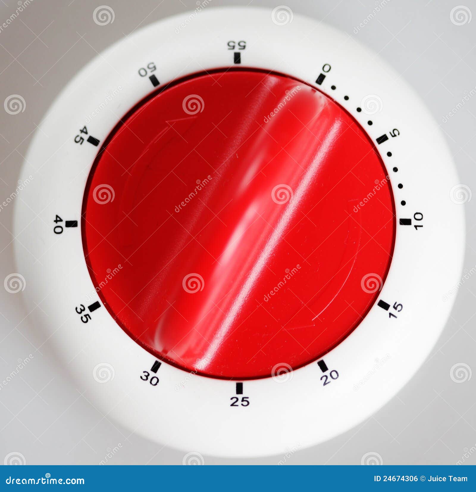 Classic Plastic Kitchen Timer Stock Photo - Image of single, front ...