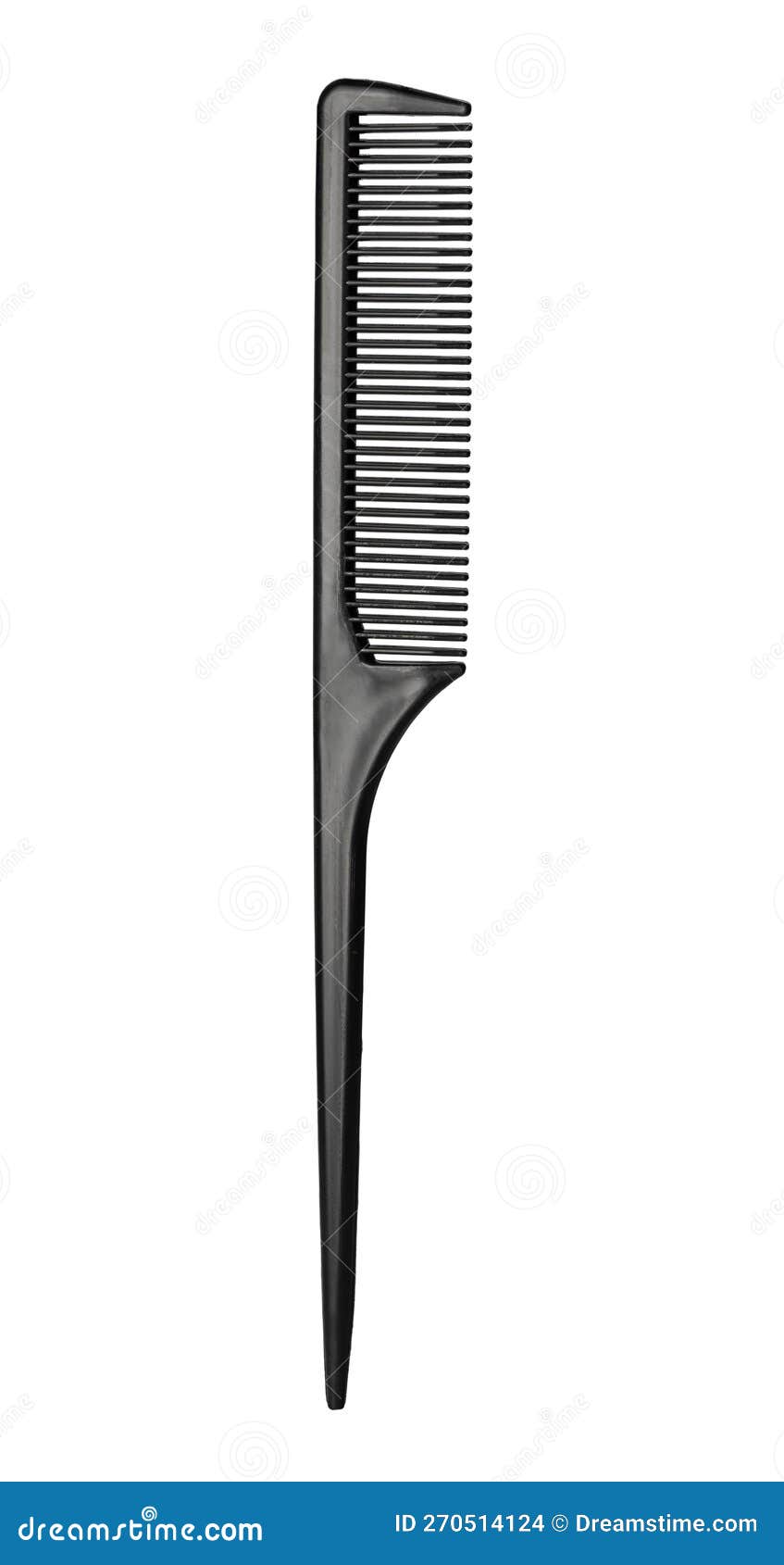 Classic Plastic Long Handled Hair Comb Isolated on White Stock Photo ...