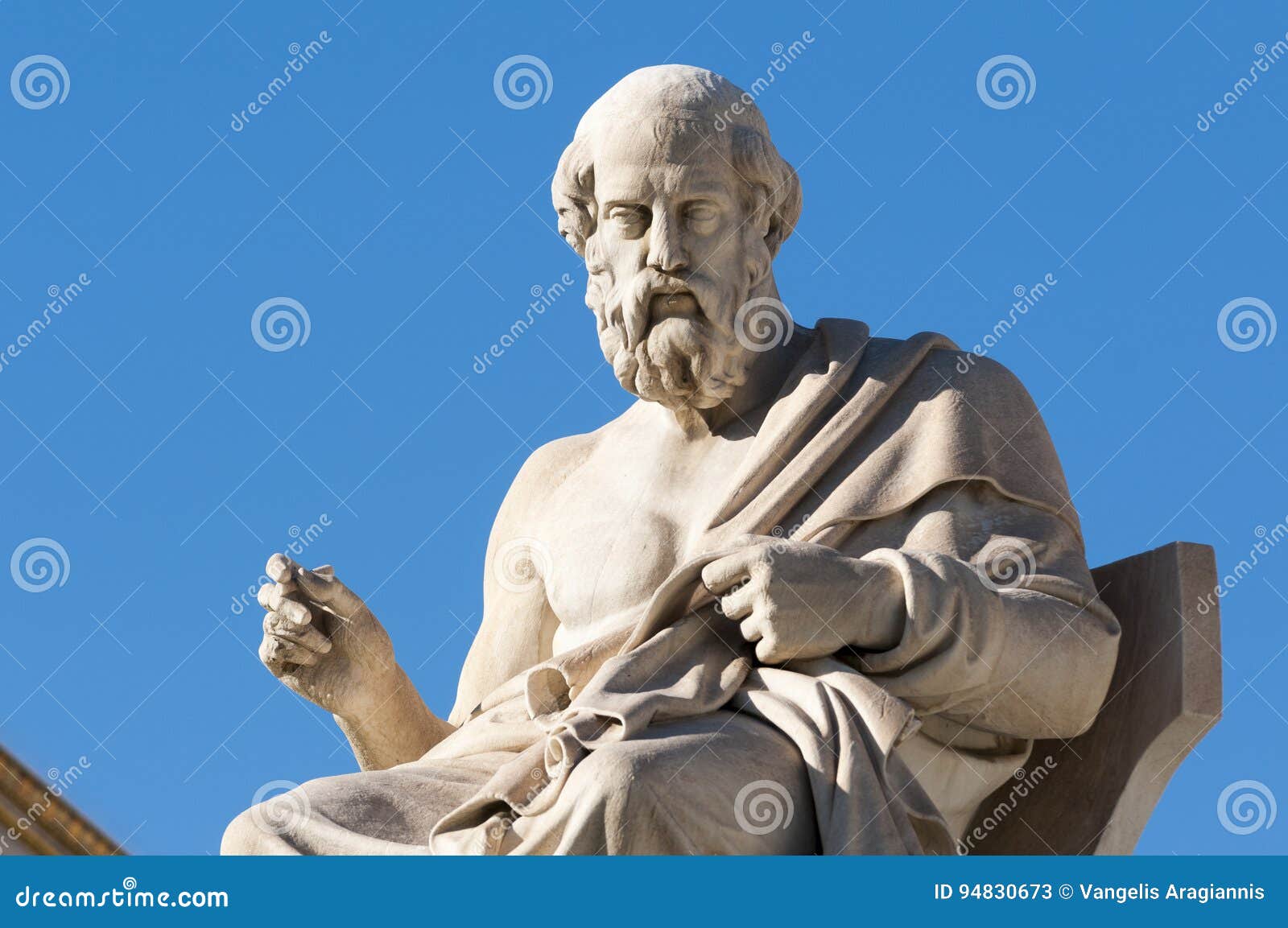 Classic Plato statue editorial stock photo. Image of marble - 94830673