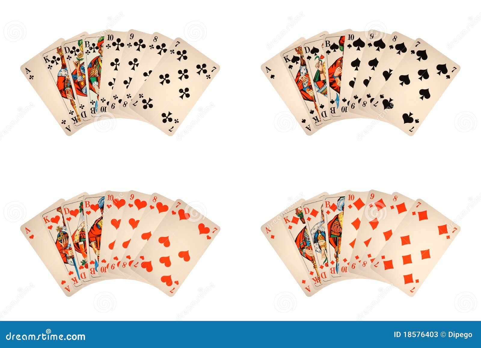 Classic playing cards stock illustration. Illustration of chance - 18576403