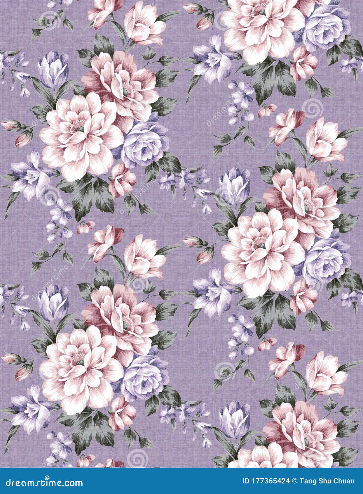 Classic Popular Flower Seamless Pattern Background Stock Illustration ...