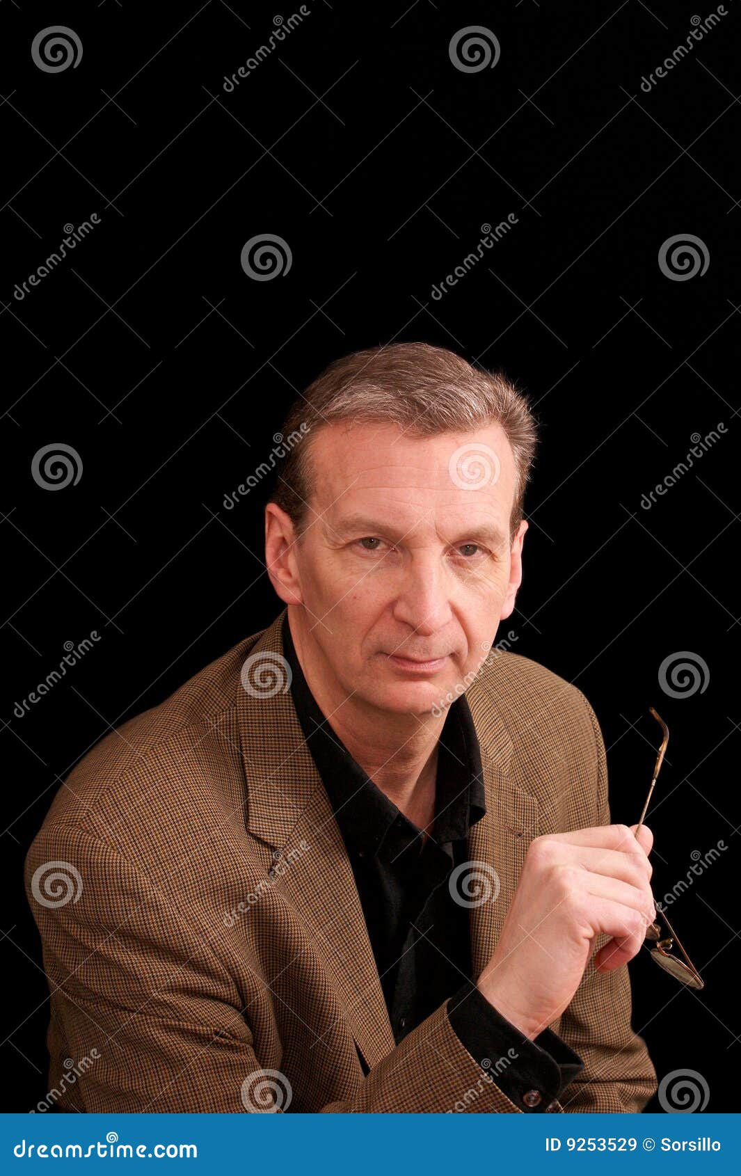 Classic Portrait of Older Professor Stock Image - Image of suit, older ...