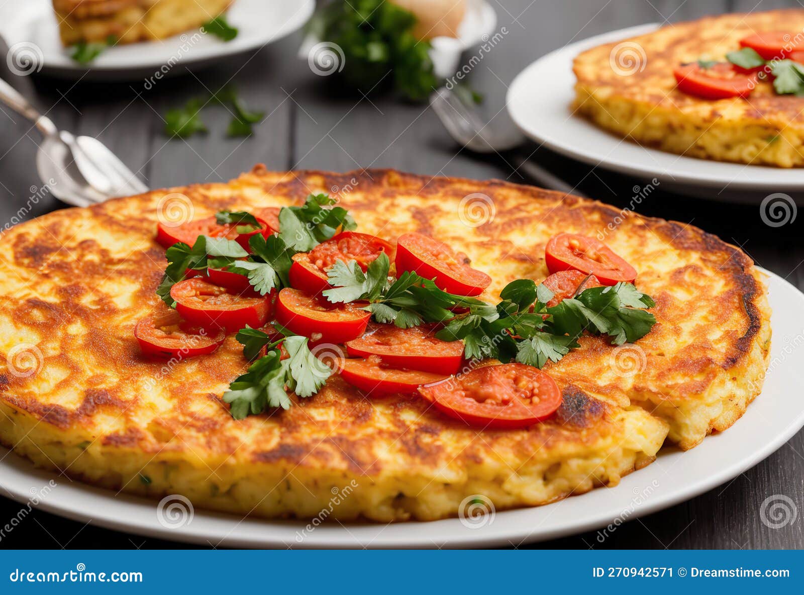 Classic Potato Omelette, Potato Omelette Snack. Spanish Typical Food ...