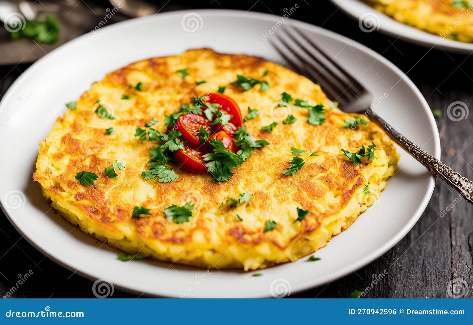 Classic Potato Omelette, Potato Omelette Snack. Spanish Typical Food ...