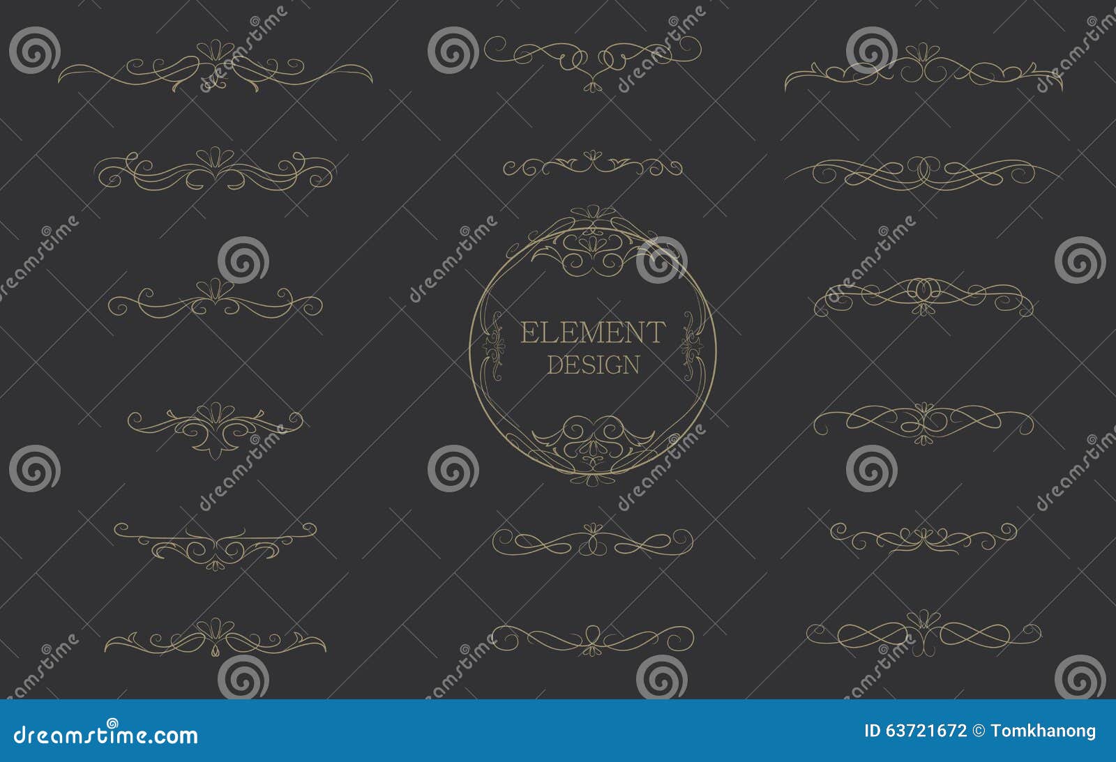 Classic Premium Bar Element Vintage Vector Design. Stock Vector ...