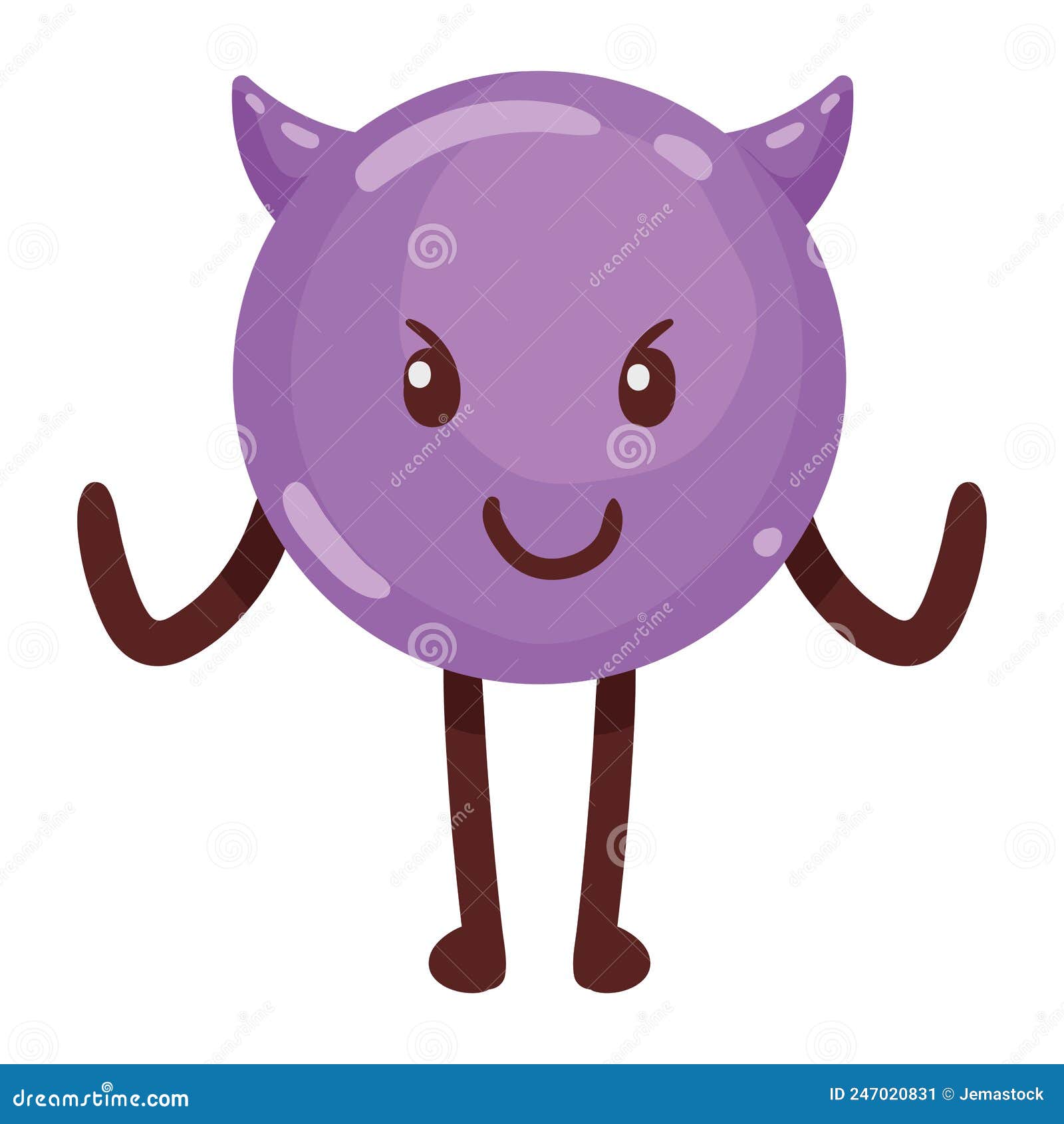 Classic Purple Devil Emoticon Stock Vector - Illustration of color ...