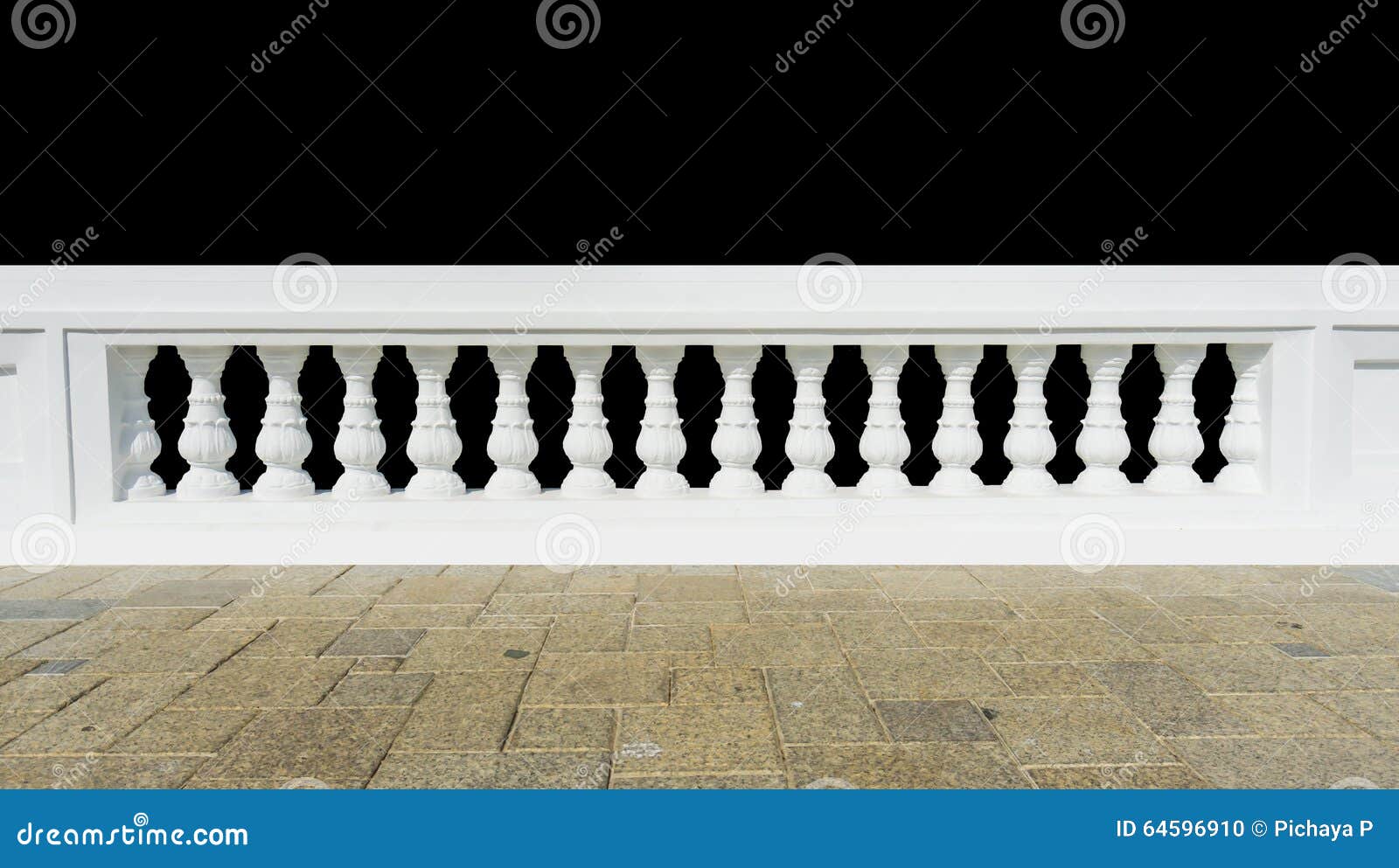 Classic Railing with Floor Isolated Stock Photo - Image of palace ...