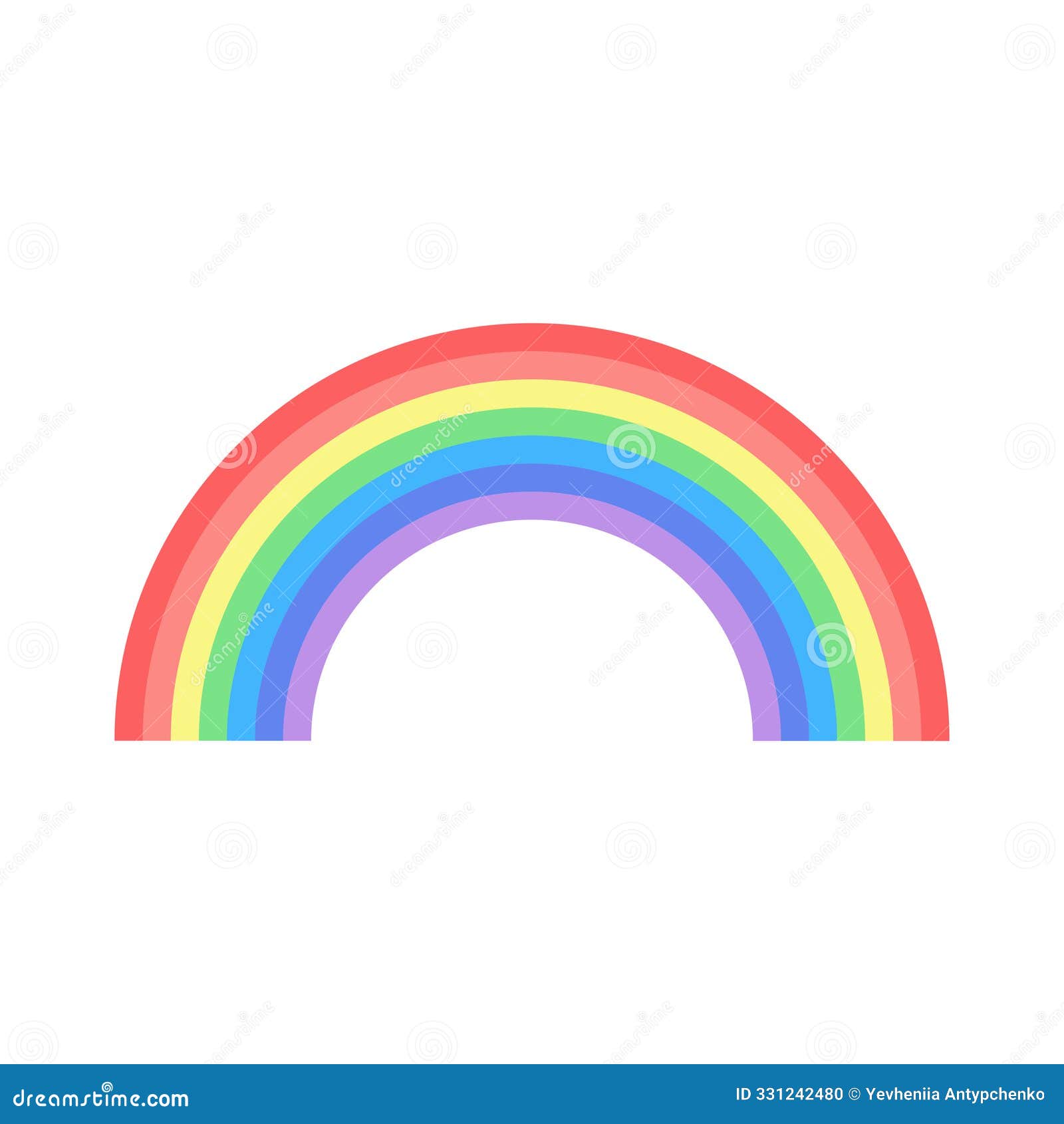 Classic Rainbow. Seven Colors Rainbow. Vector Illustration Isolated On ...