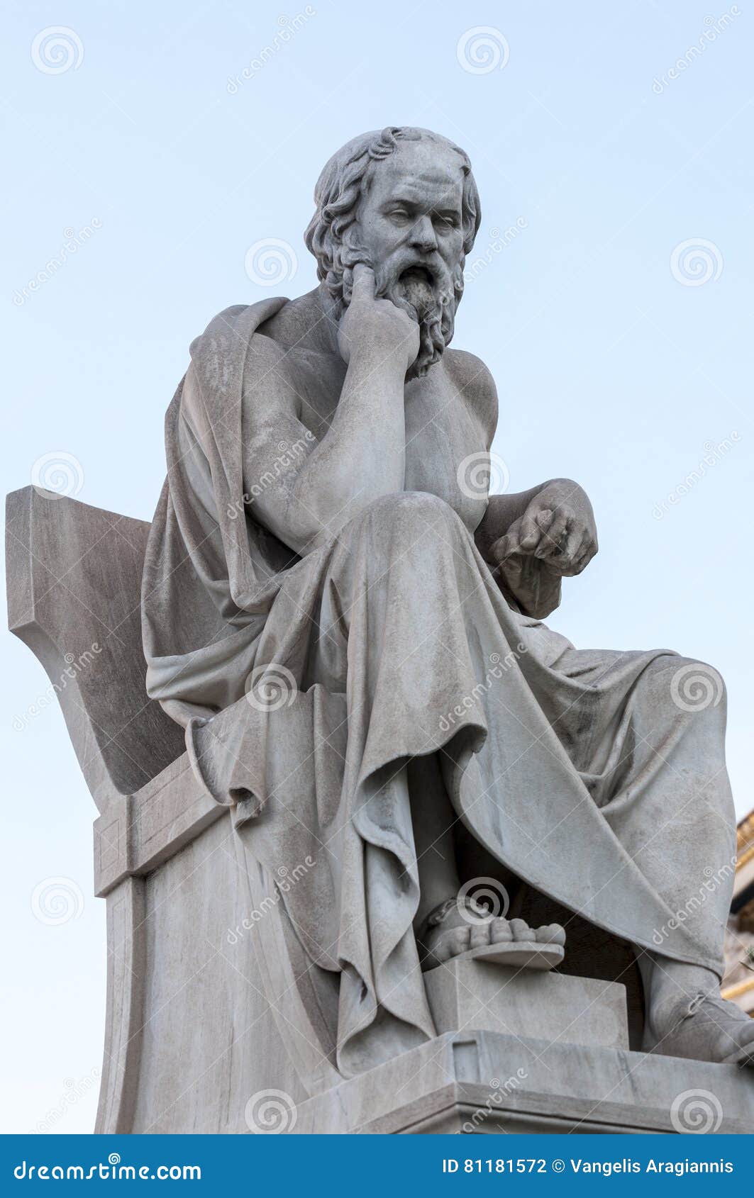 Classic ratue Socrates stock photo. Image of thinker - 81181572