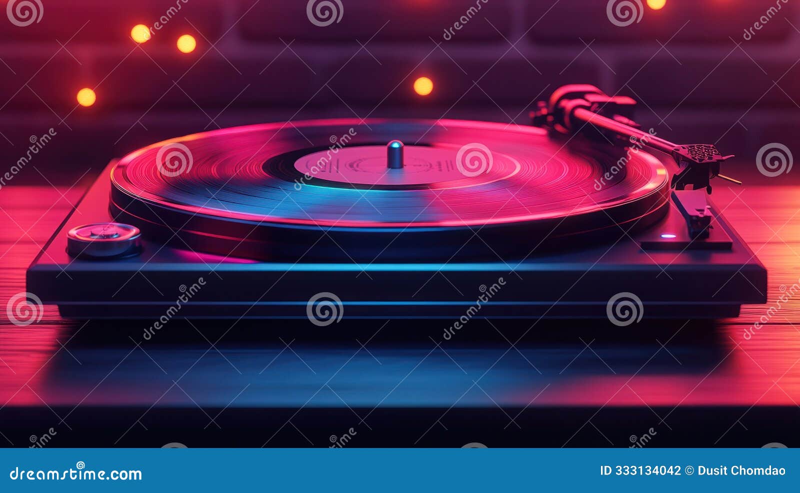 A Classic Record Player Illustrated with Sleek, Modern Details and ...