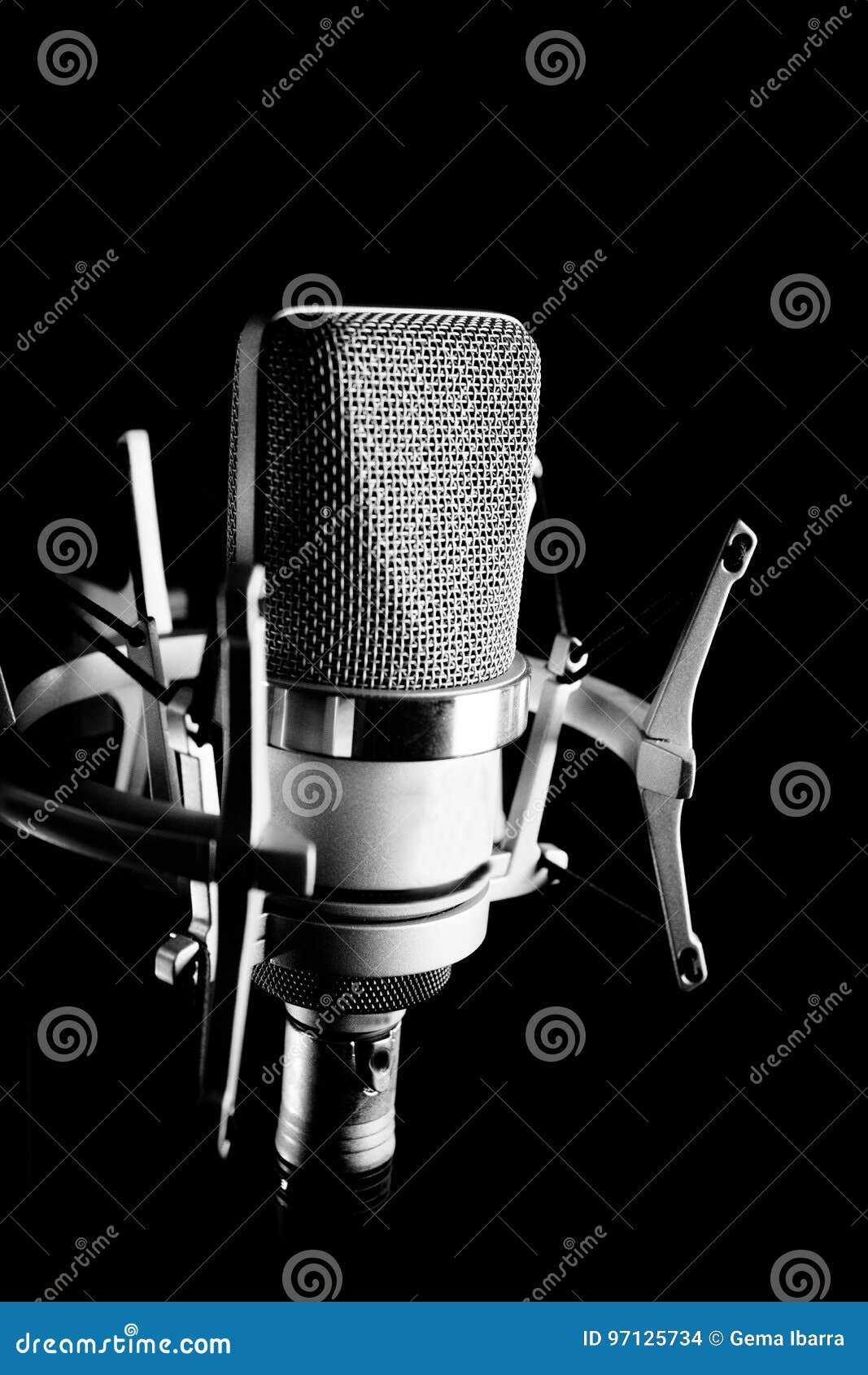 Classic Recording Studio Microphone Stock Photo - Image of metal ...