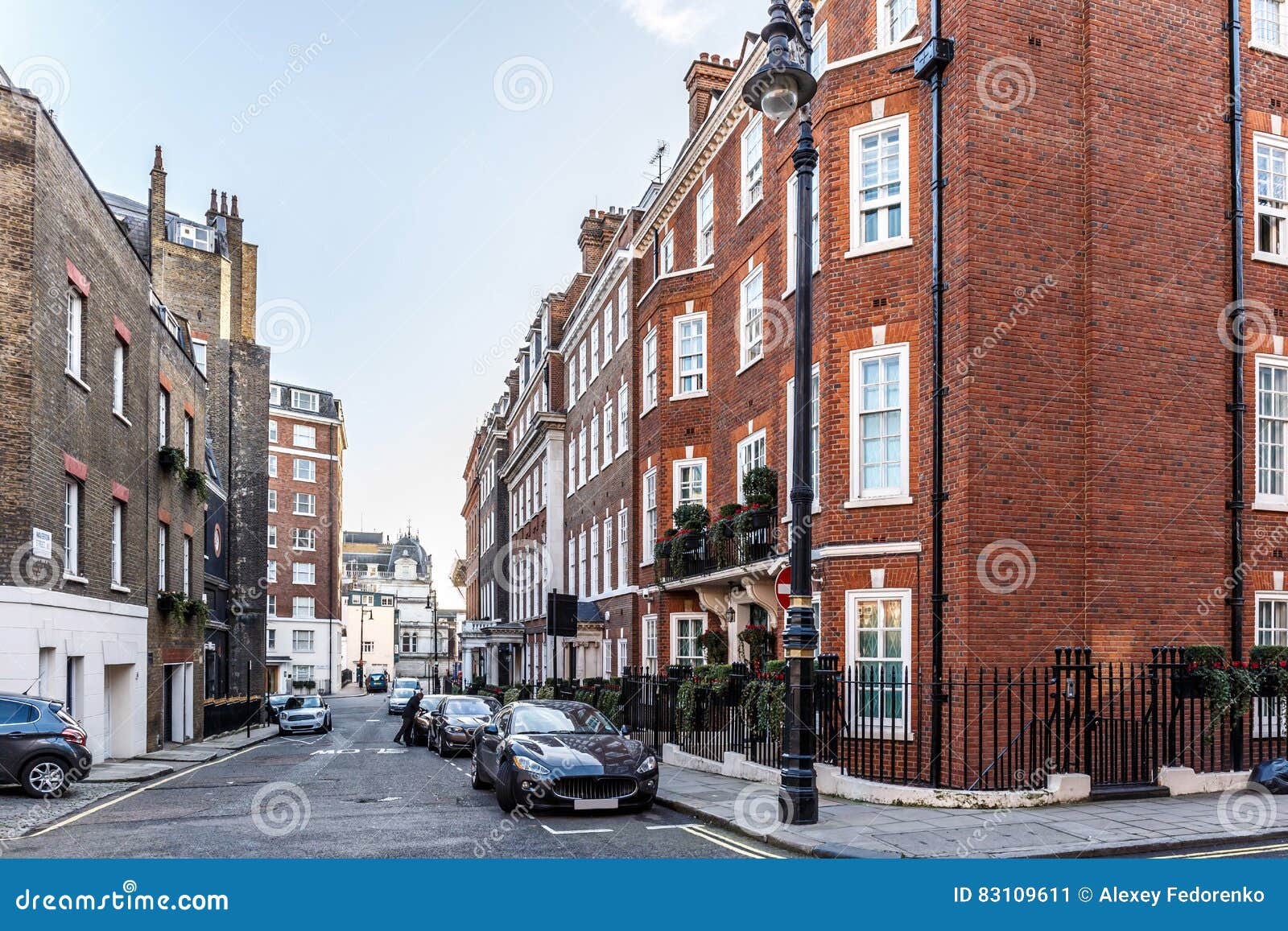 Classic Red Brick Building in Mayfair Editorial Photo - Image of house ...