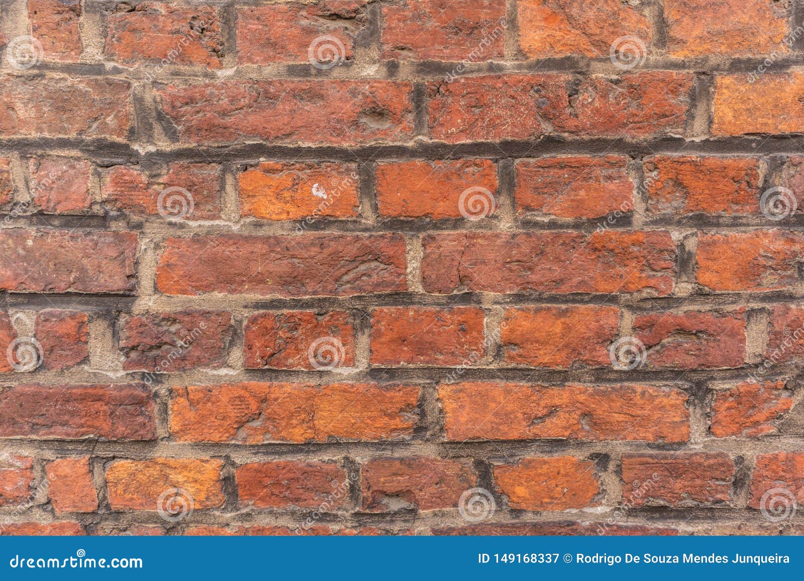 Classic Red Brick Wall. Rustic Style Stock Image - Image of seamless ...