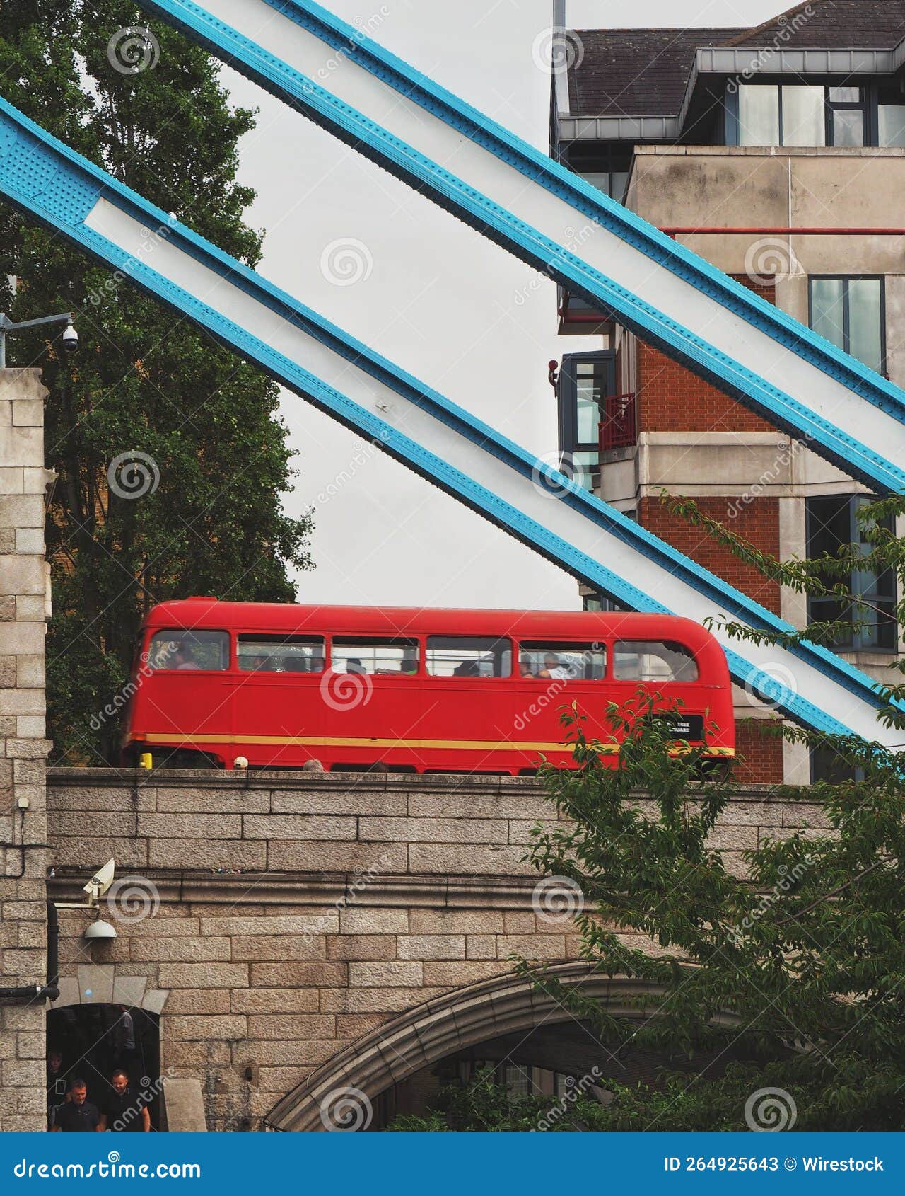 Classic Red Bus on a Bridge in London, UK Editorial Stock Photo - Image ...
