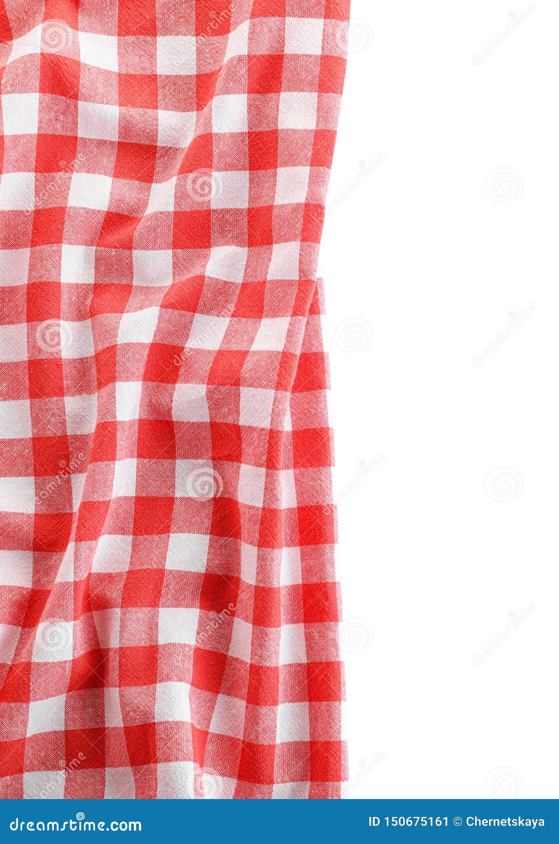 Classic Red Checkered Blanket Isolated on White Stock Image - Image of ...