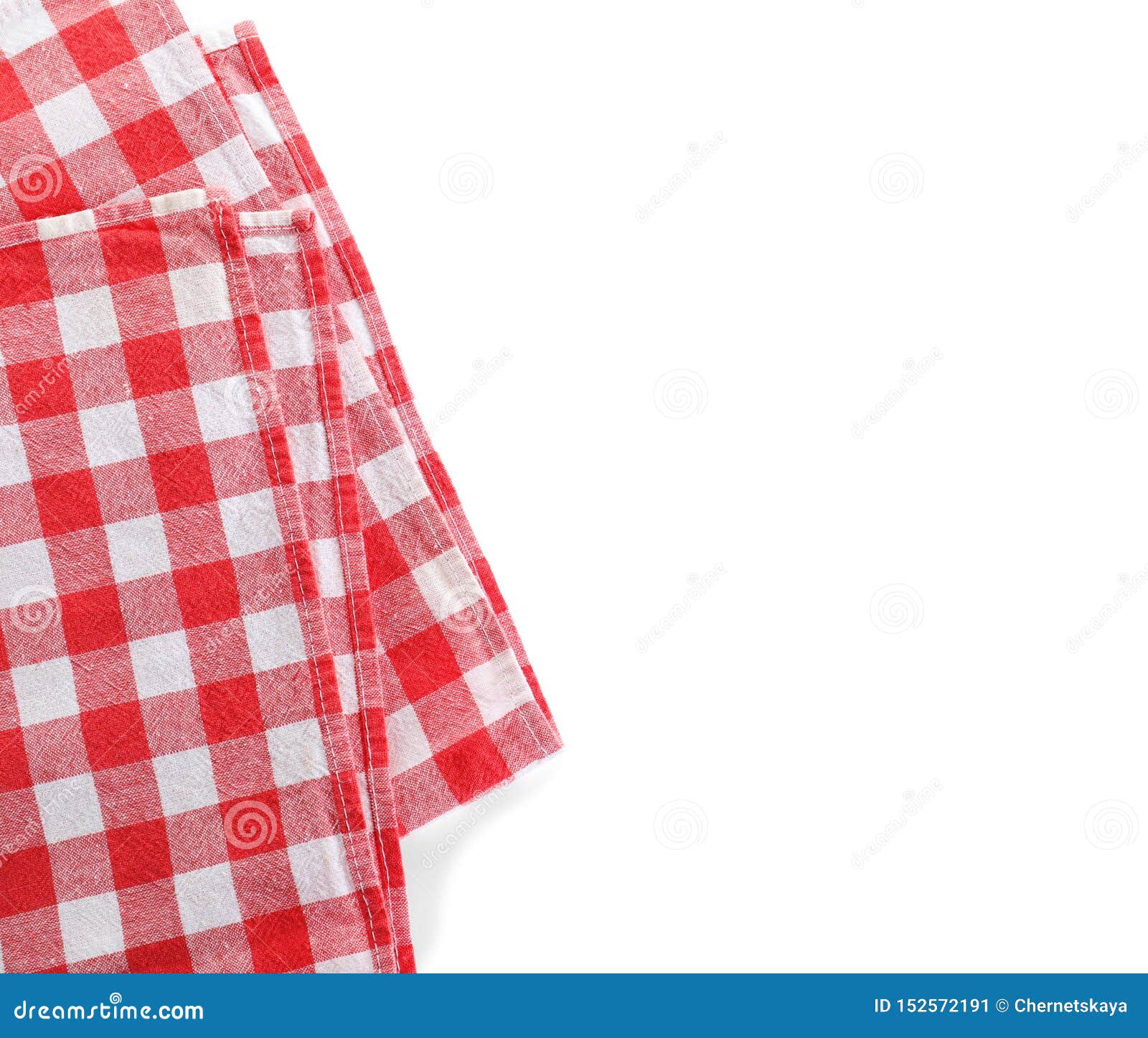 Classic Red Checkered Blanket Isolated on White Stock Image - Image of ...