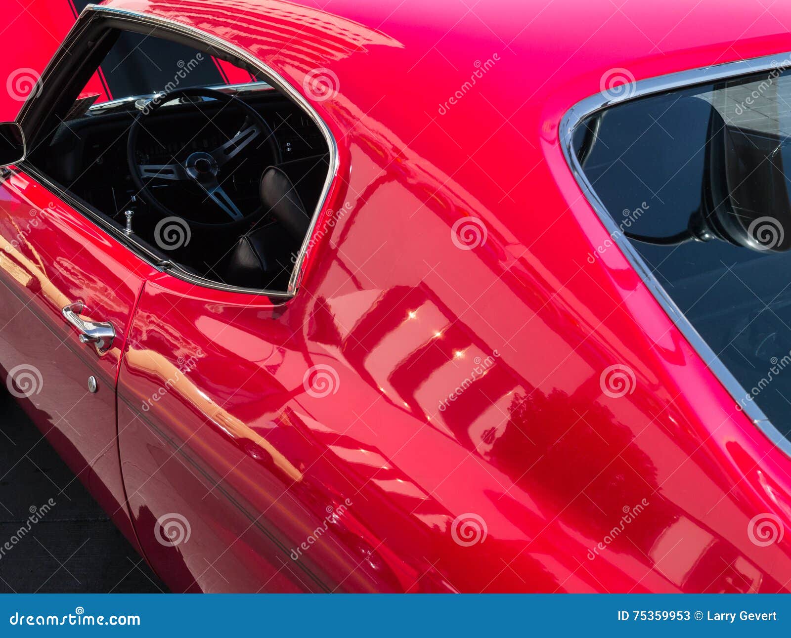 Classic red Chevy Chevelle stock image. Image of antique - 75359953