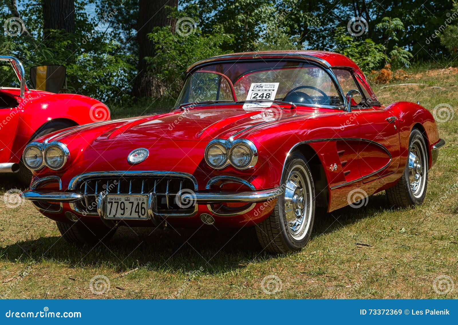 Classic red Corvette car editorial stock image. Image of vintage - 73372369