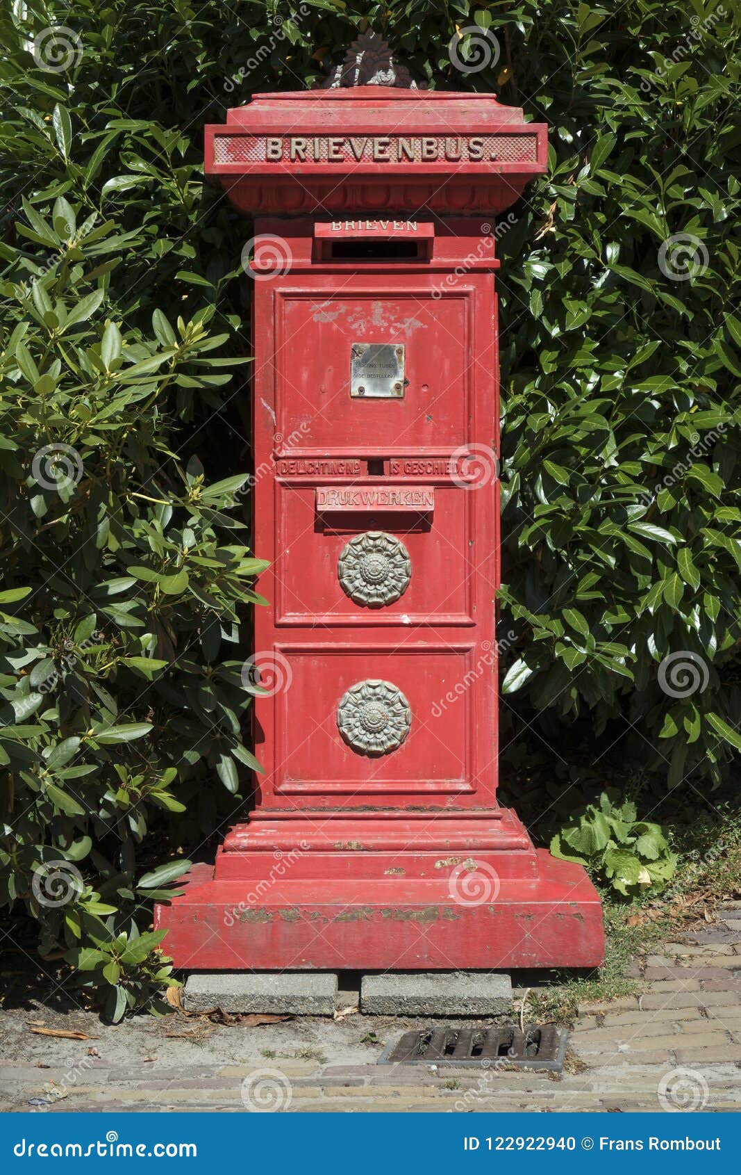 Classic Dutch letterbox stock photo. Image of retro - 122922940