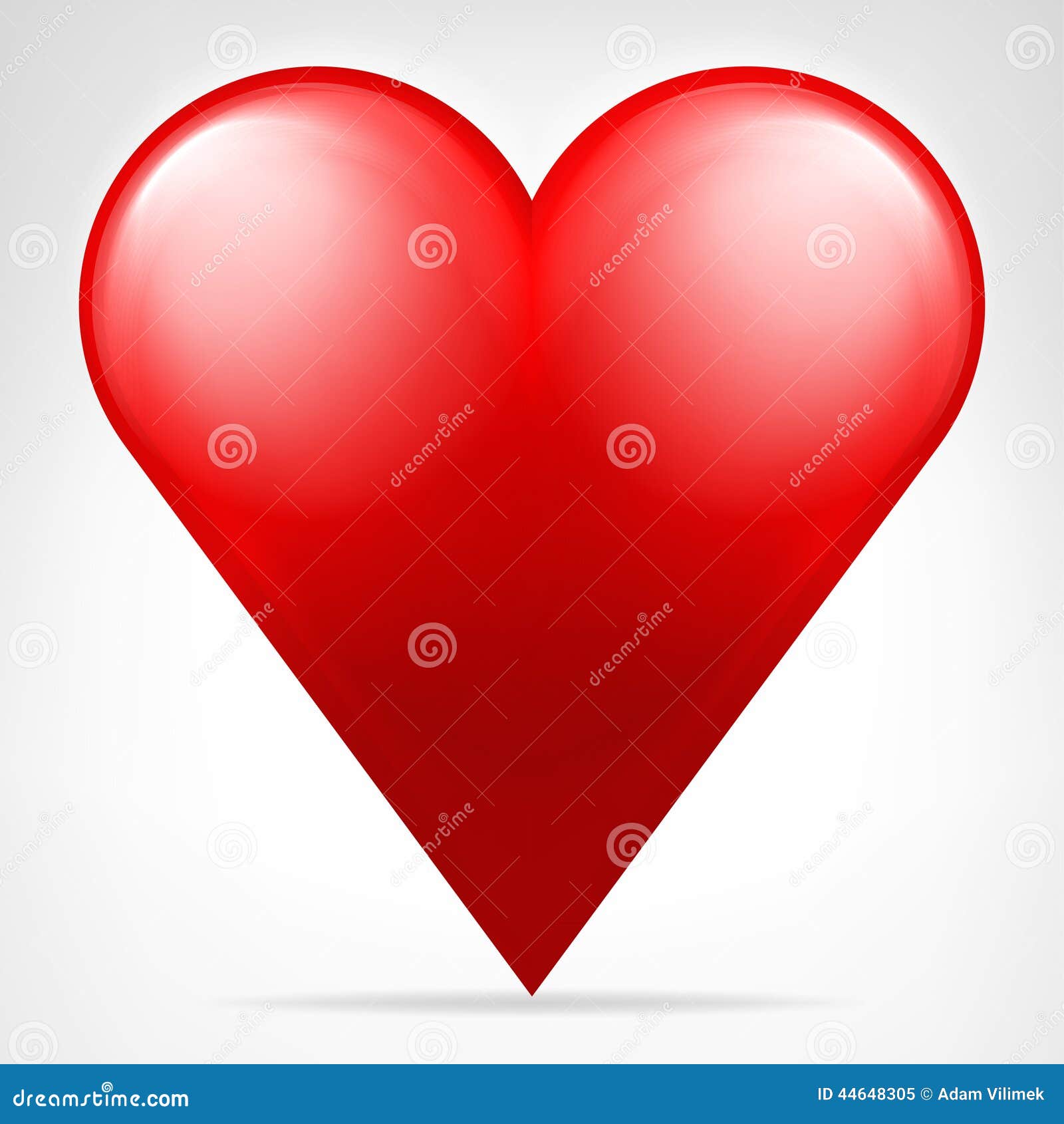 Classic Red Heart Icon Isolated Vector Stock Vector - Illustration of ...
