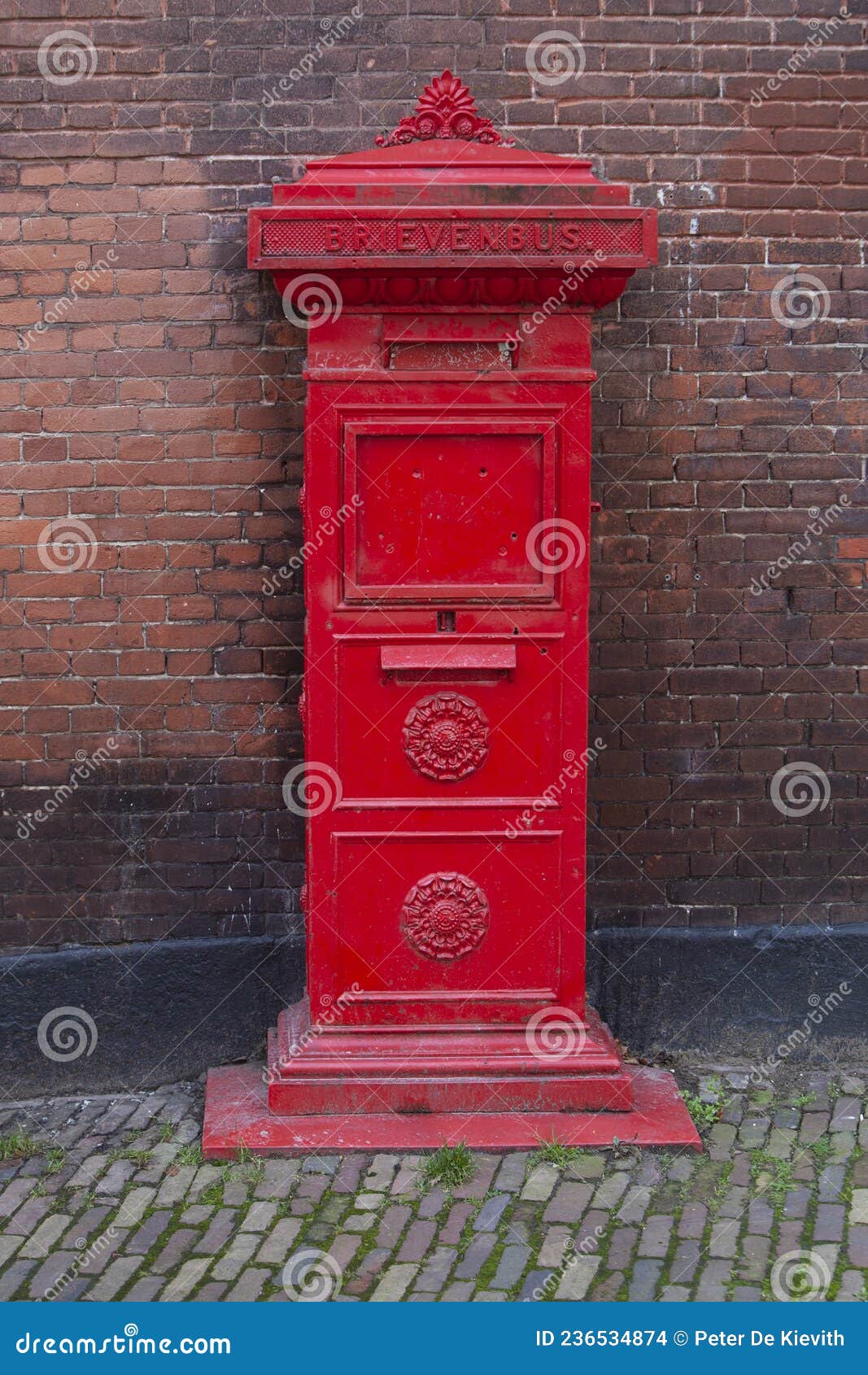 Classic Red Letterbox in the Netherlands Stock Photo - Image of postbox ...