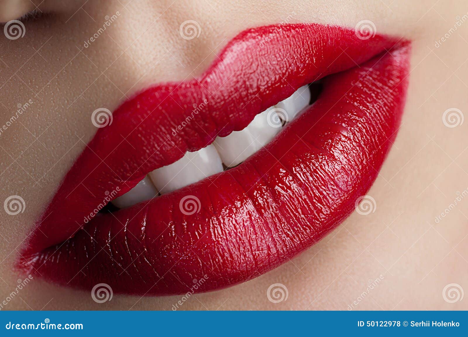 Classic red lips stock photo. Image of mouth, cosmetics - 50122978